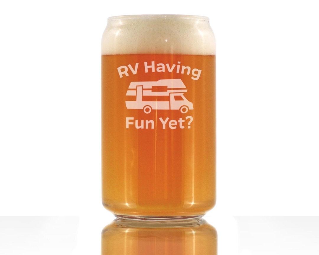 RV Having Fun yet Etched Beer Pint Glass - Camping Gift - Etsy