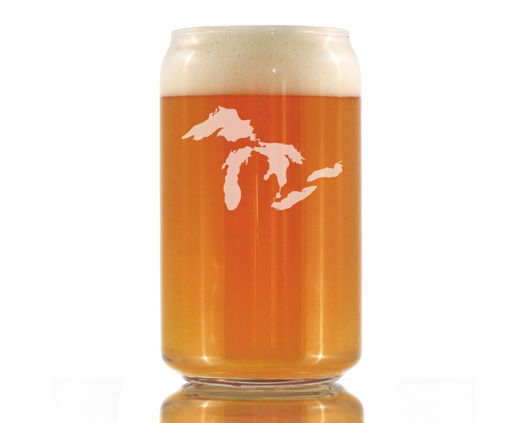 Great Lakes - Cute Michigan State and Wisconsin State Beer Can Pint ...