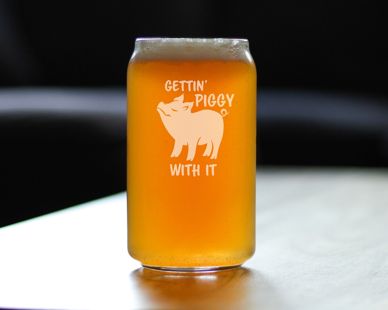 Gettin' Piggy With It Cute Funny Beer Can Pint Glass - Etsy