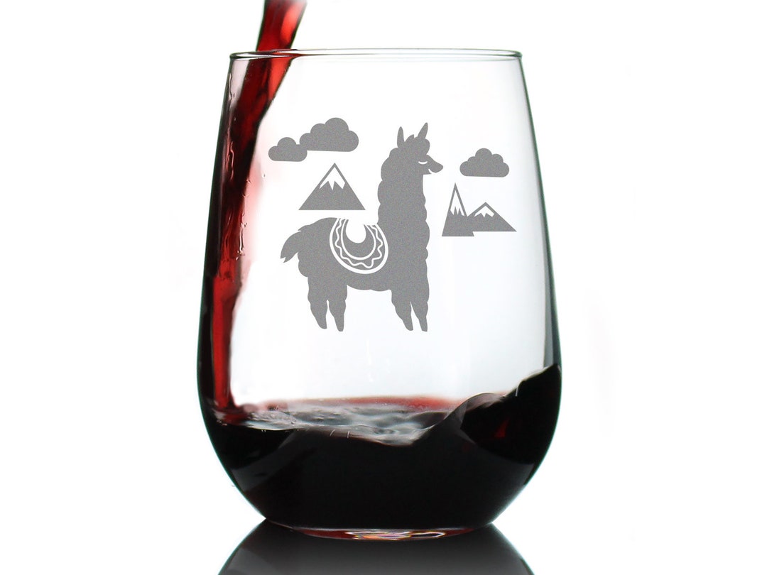 Alpaca Stemless Wine Glass Cute Funny Animal Gifts for - Etsy
