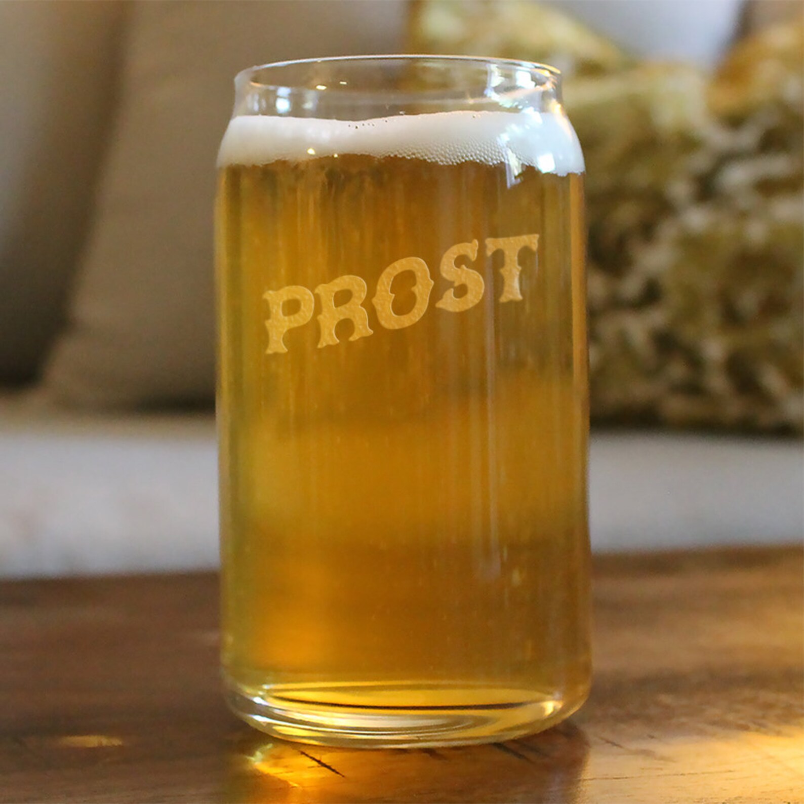 Prost German Cheers Cute Funny Beer Can Pint Glass Etched | Etsy