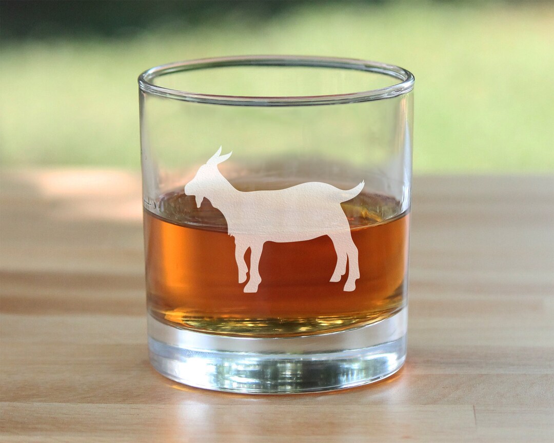 Goat Silhouette - 10 Oz Rocks Glass or Old Fashioned Glass - Cute ...