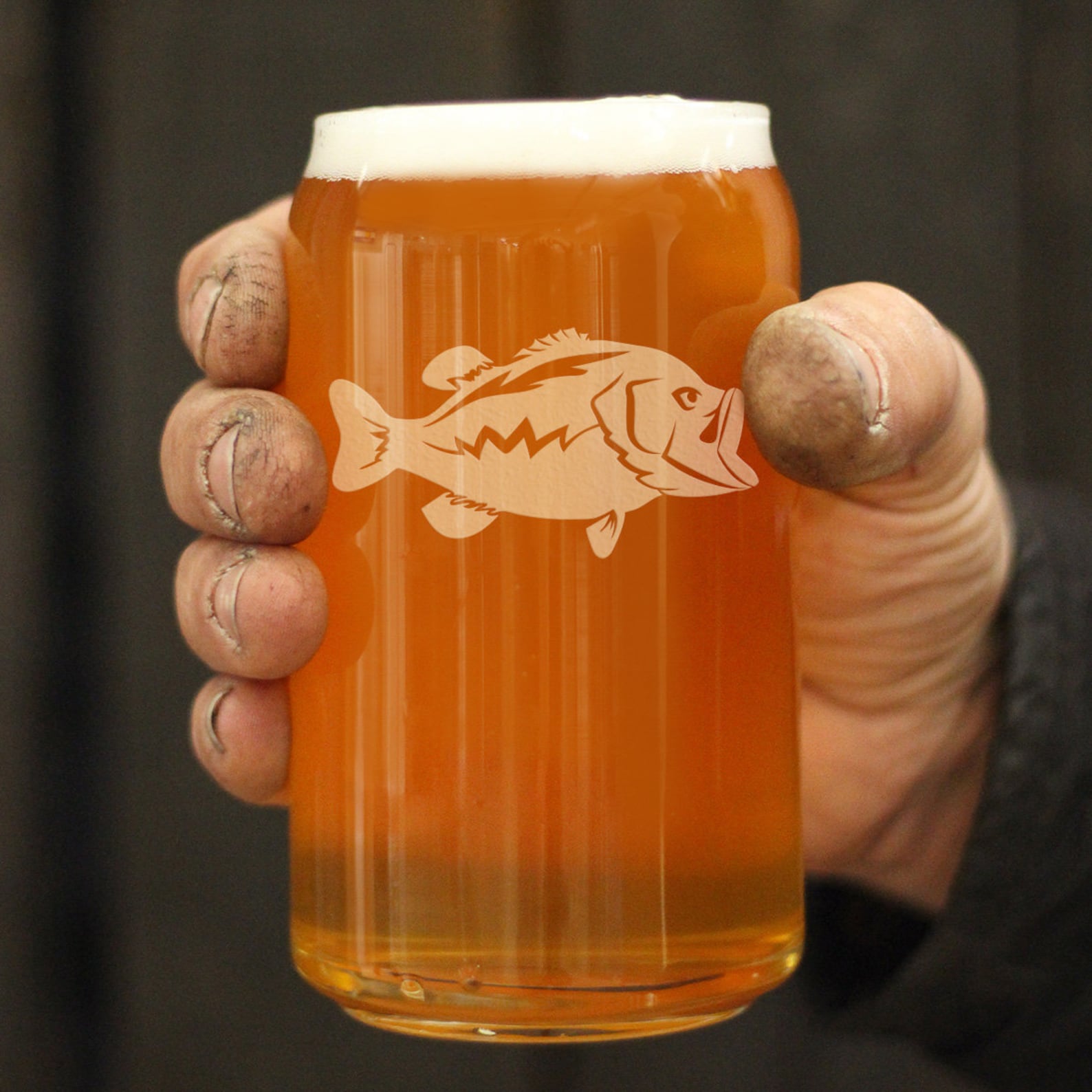 Largemouth Bass 16 Oz Fish Beer Can Pint Glass | Etsy