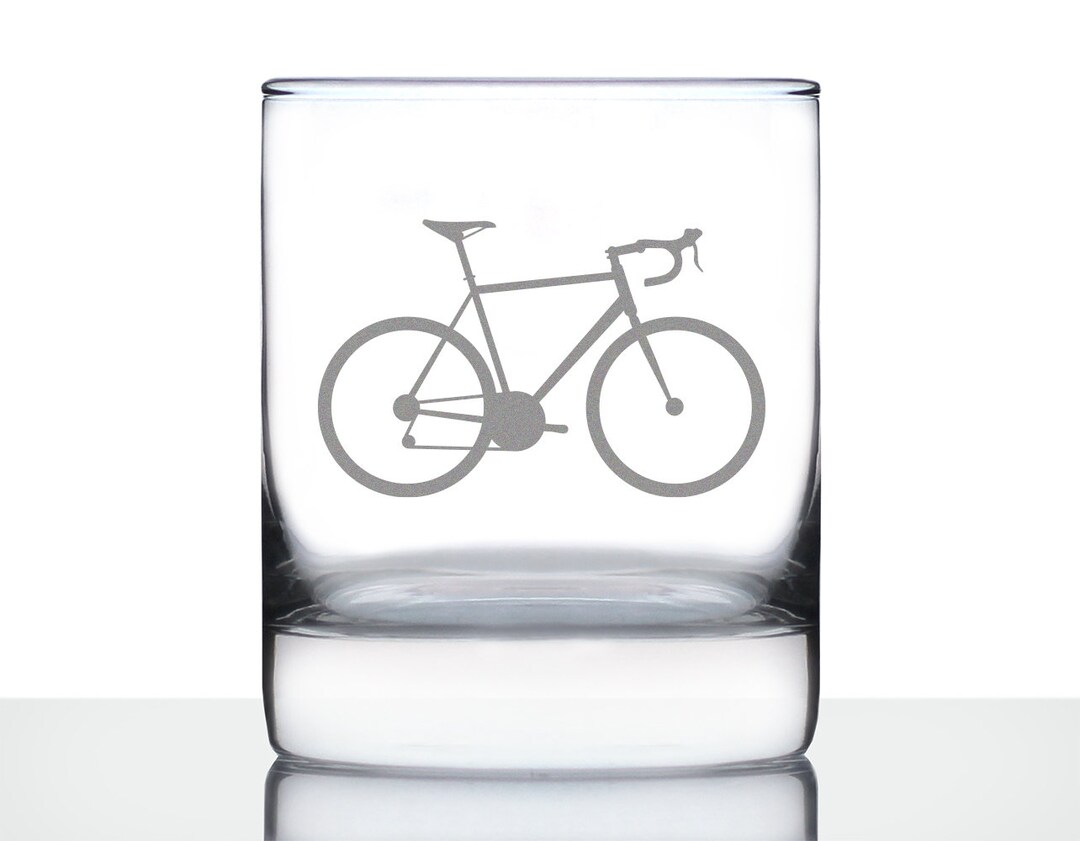 Bicycle - 10 Oz Rocks Glass or Old Fashioned Glass, Etched Sayings ...