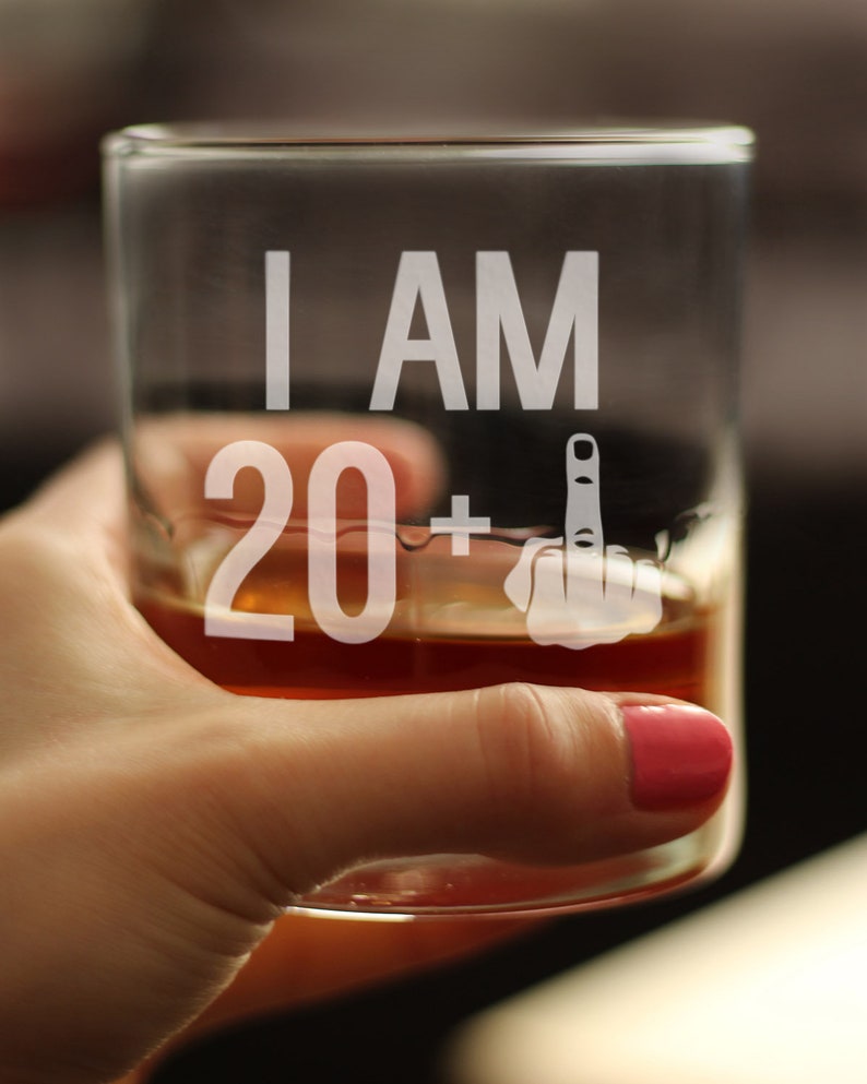 I Am 20 1 Middle Finger 10 Oz Rocks Glass or Old Fashioned - Etsy