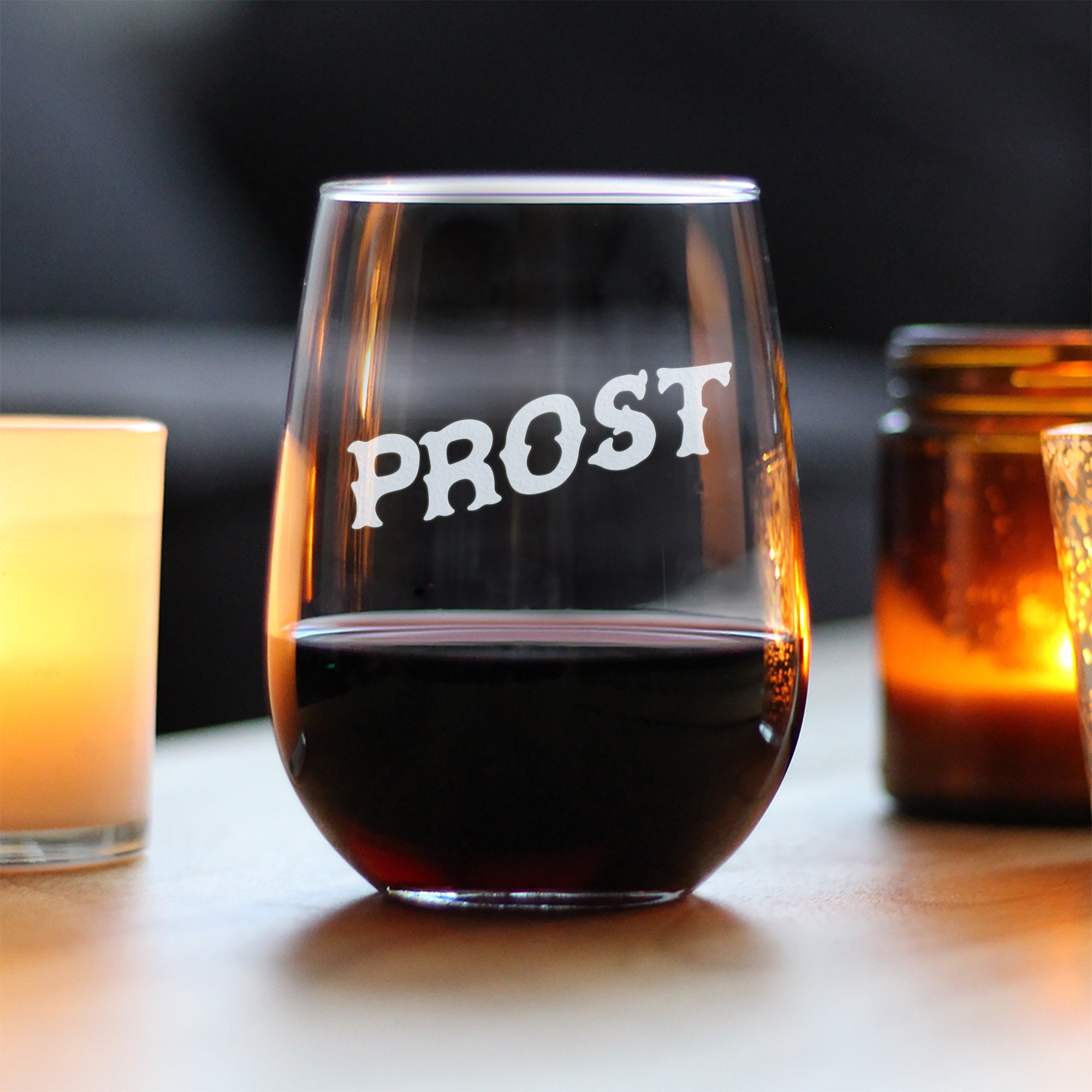 Prost German Cheers Cute Funny Stemless Wine Glass Large - Etsy