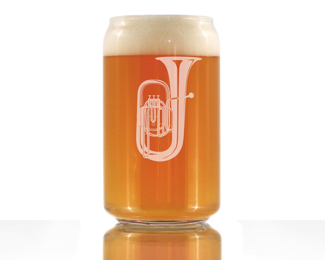 Tuba Music Teacher Beer Glass Cute Beer Can Pint Glass, Etched Sayings ...