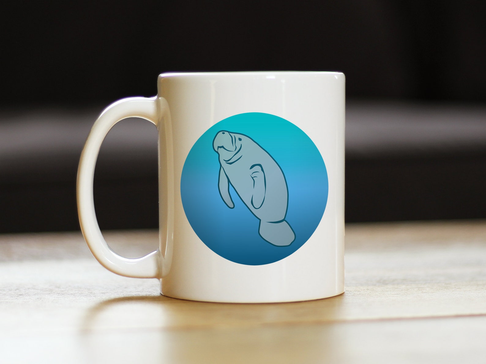 Manatee Coffee Mug - Cute Ocean Animals Themed Decor and Gifts for Sea ...