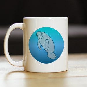 Manatee Coffee Mug - Cute Ocean Animals Themed Decor and Gifts for Sea ...