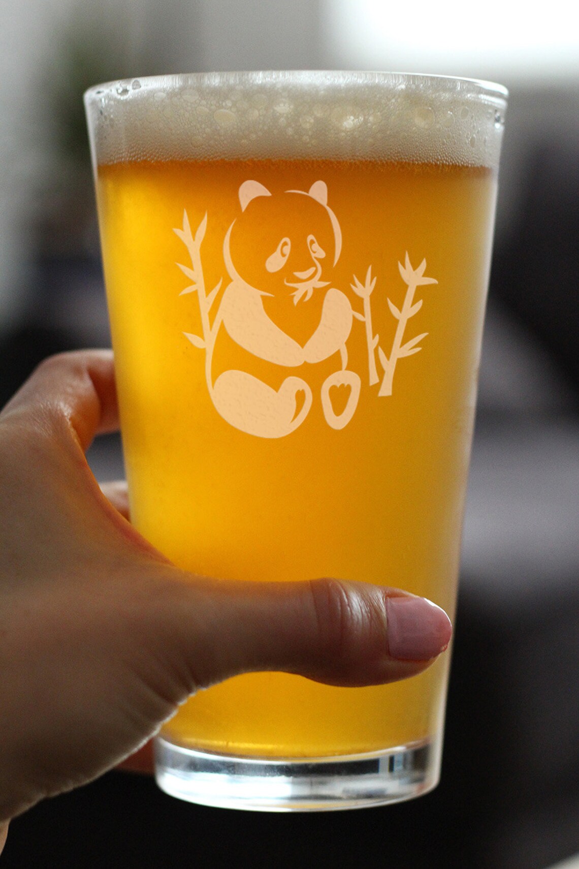 Panda Pint Glass 16 Oz Etched Animals Zoo Animals Gift - Etsy