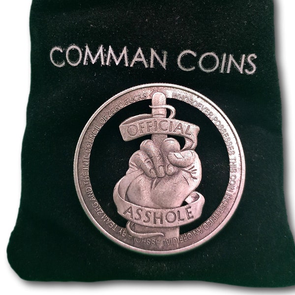 Official Asshole" Coin - Etsy