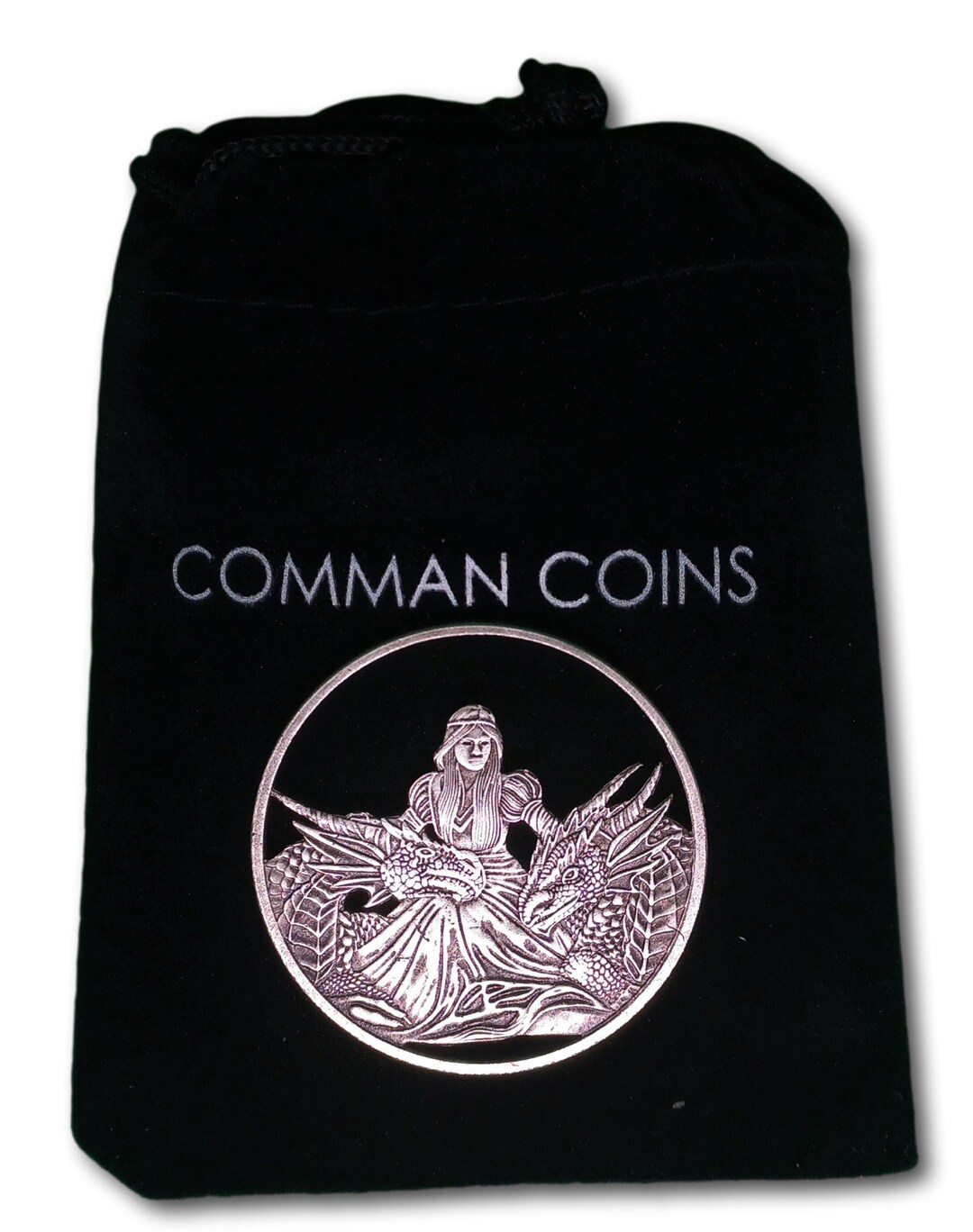 Hobo Coin Cut Coin the Queen of Dragons Medieval Vintage Old American ...