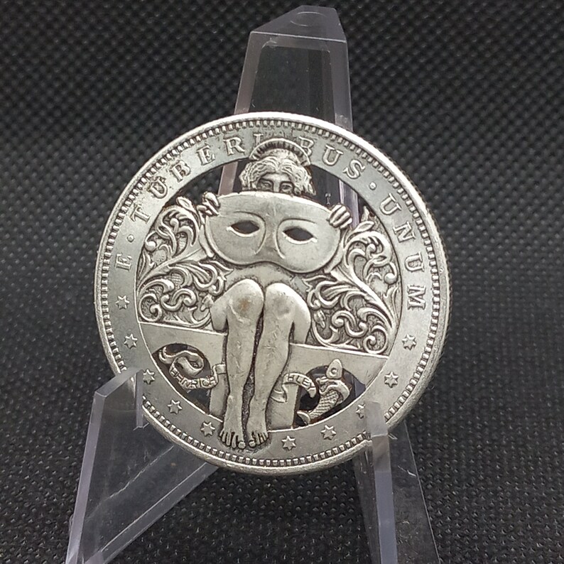 Hobo Cut Coin Sexy Burlesque Mask Show Acting Woman Girl Cosplay Fantasy Lucky Token Edc United