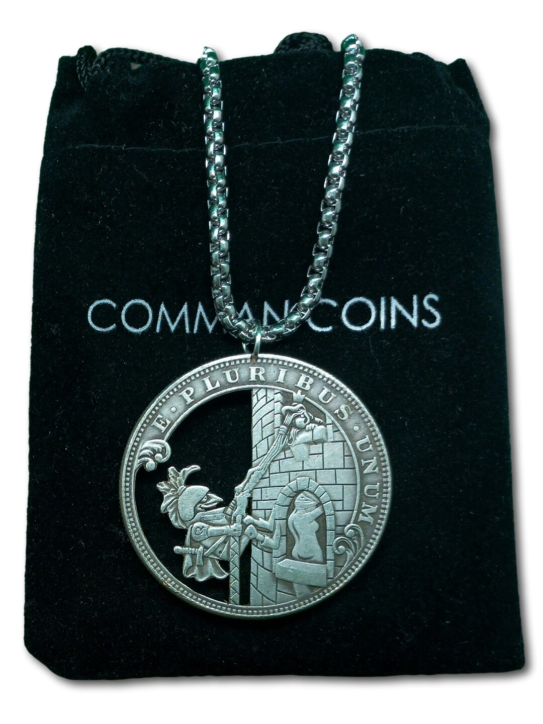 Cut Coin Hobo Coin Necklace Rapunzel Story Funny Knight Fairy Tale ...
