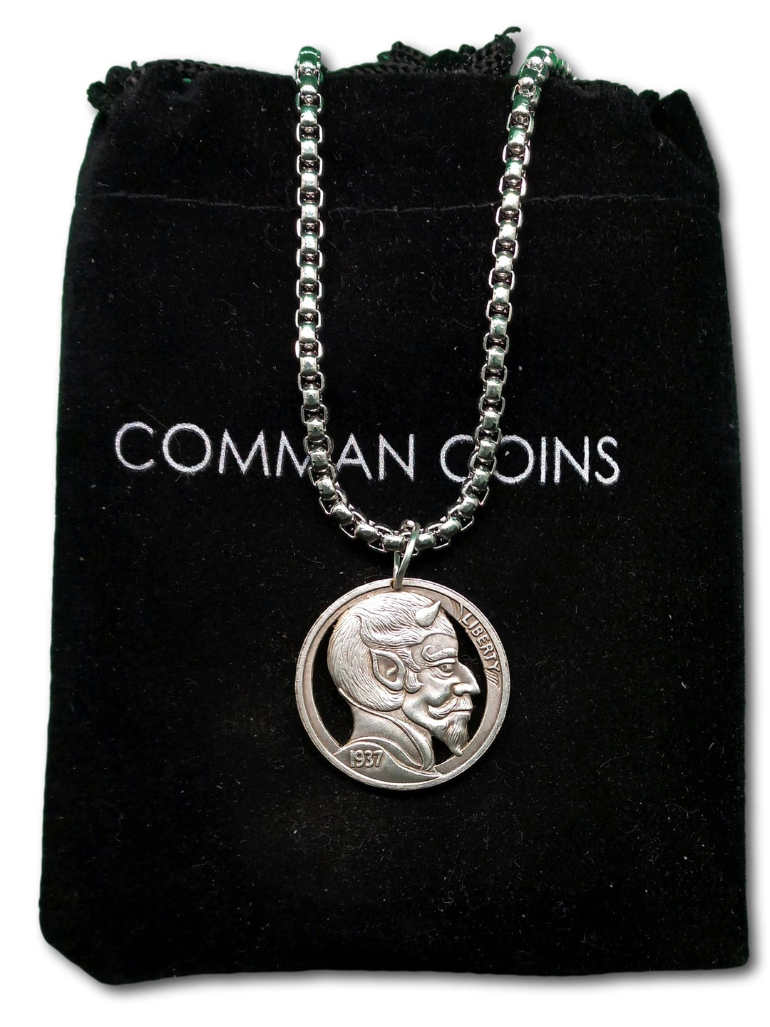 Cut Coin Hobo Coin Necklace Duke Blue Devil College Lucifer Satan ...