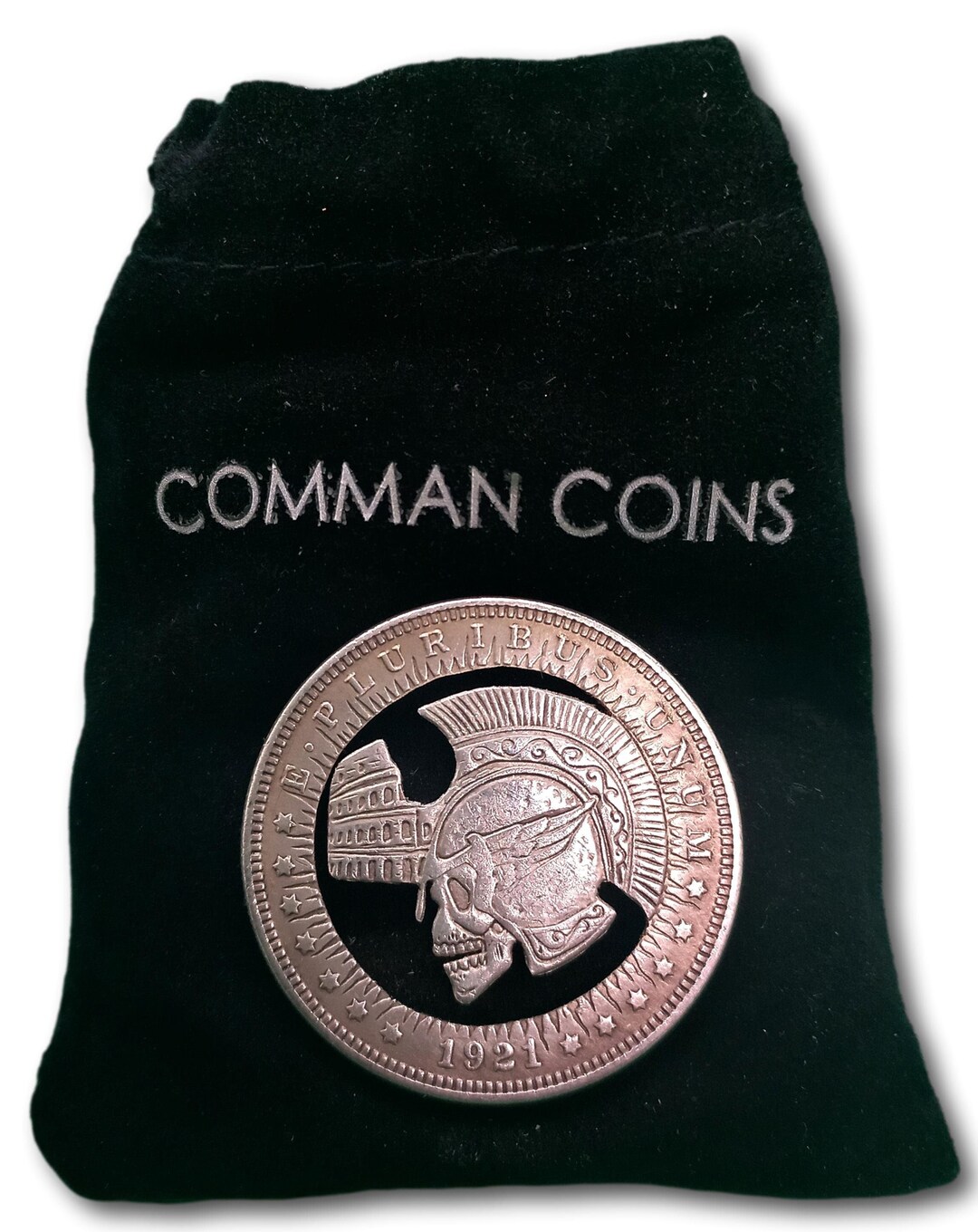 Hobo Cut Coin Skull Skeleton Medieval Gladiator Roman Colosseum Greek ...