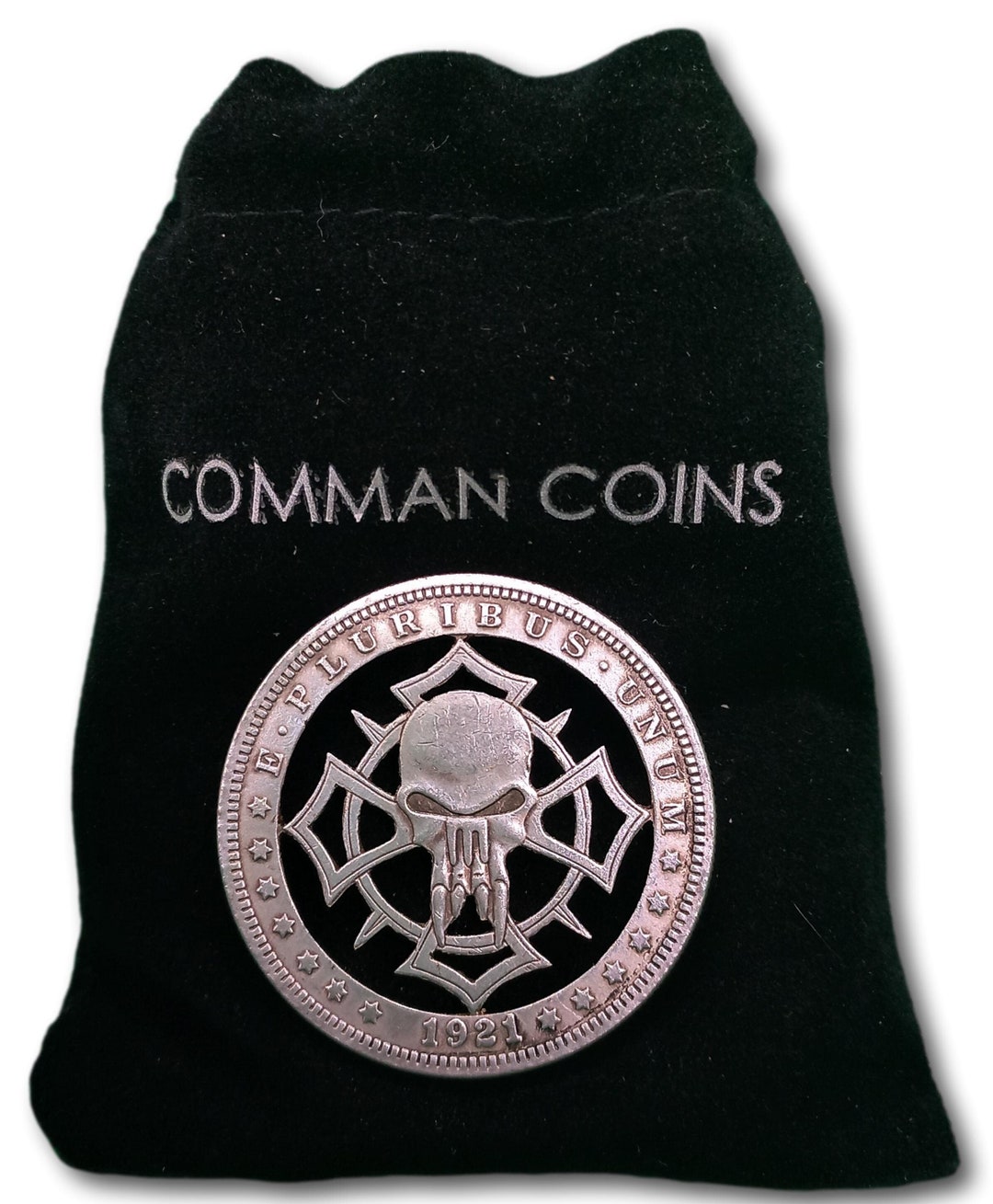 Hobo Cut Coin Skull Punisher Symbol Comic Book Vigilante Hero Goth US ...