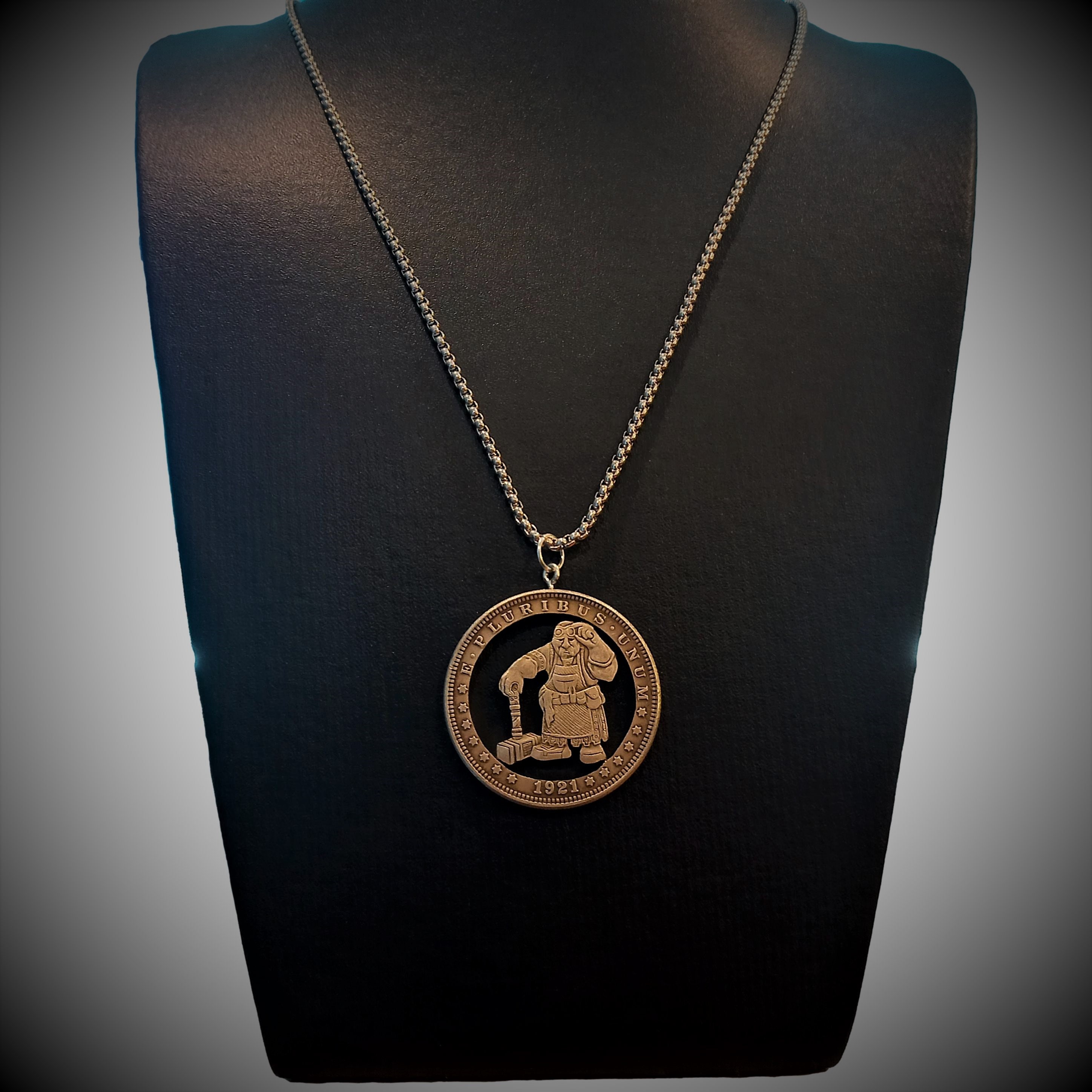 Hobo Cut Coin Necklace Medieval Town Blacksmith Metal Worker Cosplay ...