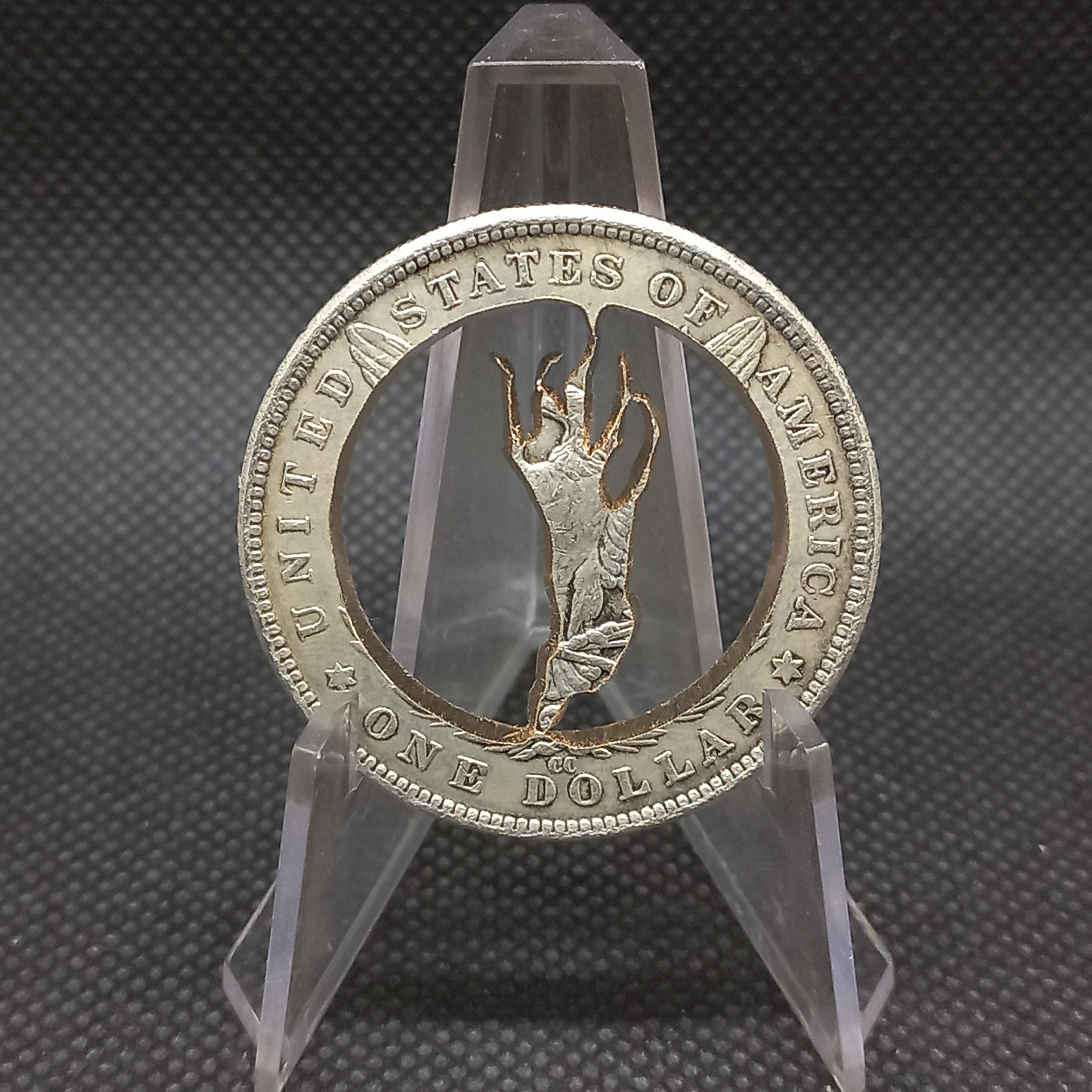 Hobo Cut Coin Standing Sideways Doggy on Table Man Woman Kama - Etsy