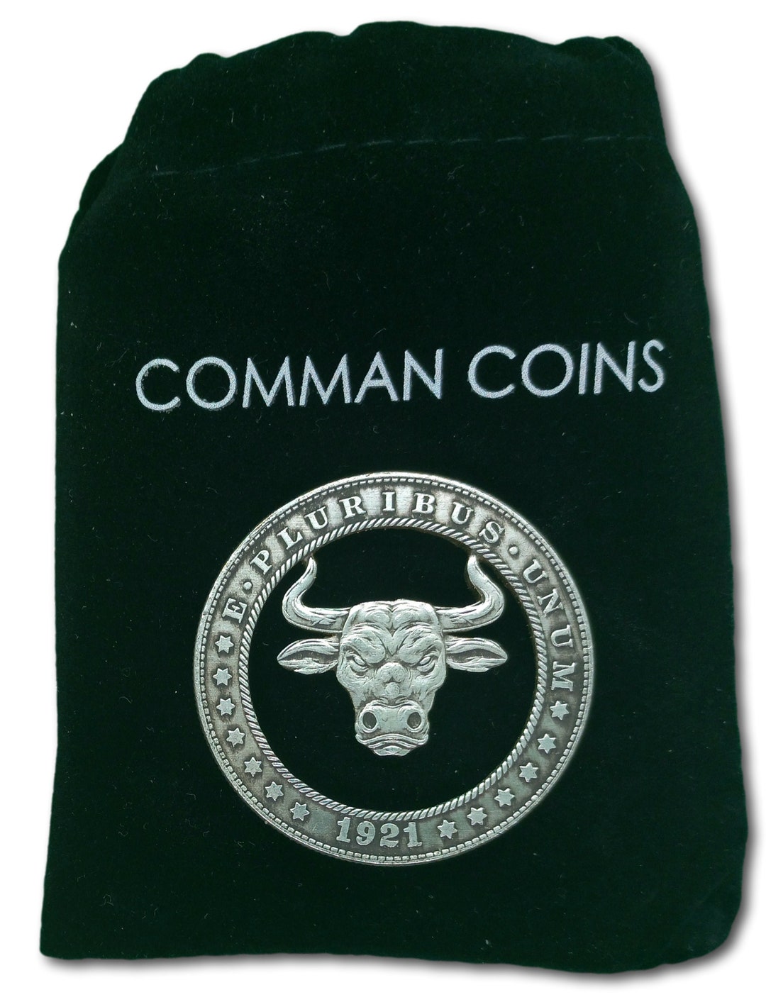 Hobo Coin Cut Coin Texas Bull Western Rancher Stock Market - Etsy