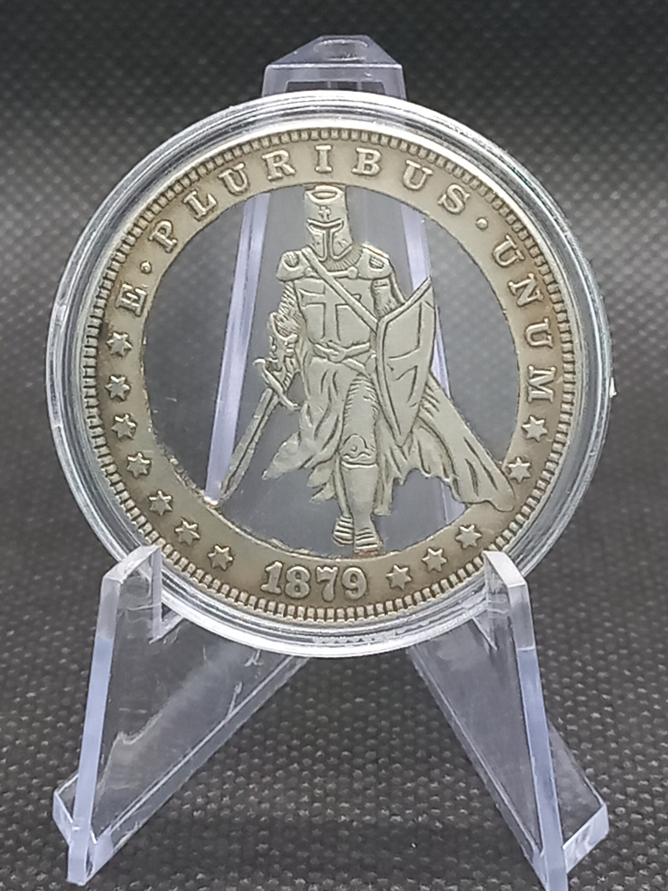 Cut Hobo Coin Knights Templar Holy Grail Medieval American Art Morgan ...