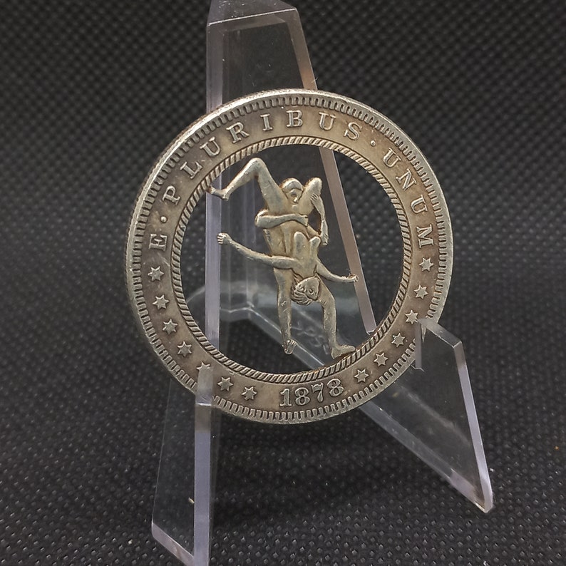Cut Hobo Coin Standing Love Position 69 Man Woman Kama Sutra Couple ...