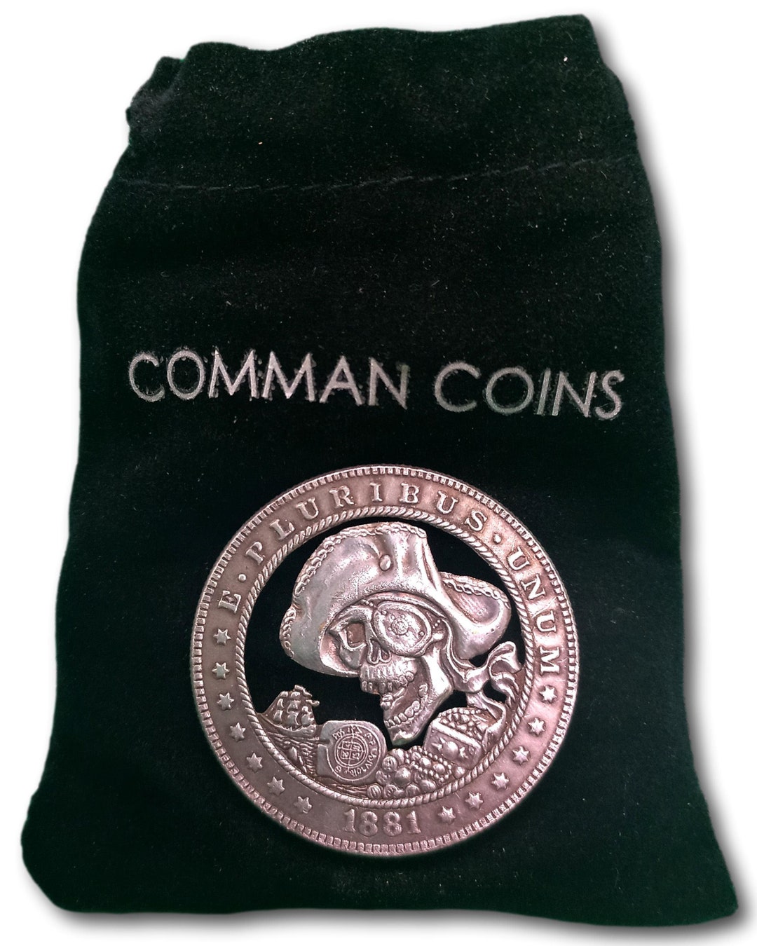 Hobo Cut Coin Skull Pirate Treasure Island Skeleton Buccaneer Ocean Sea ...