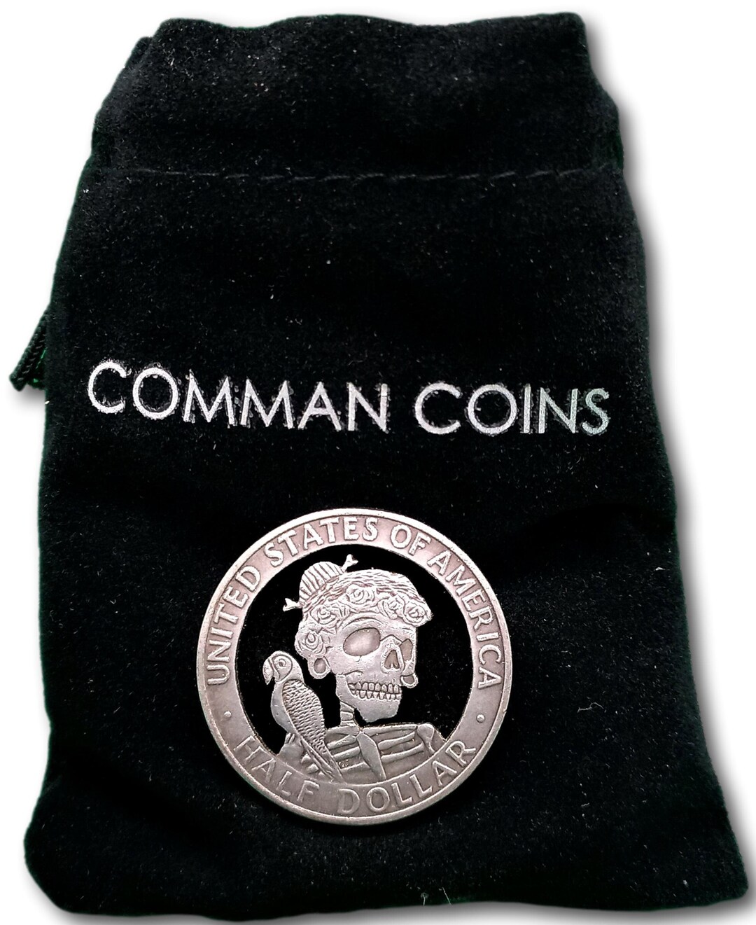 Hobo Cut Coin Pirate Witch Seer With Parrot Sword Crossbones Military ...