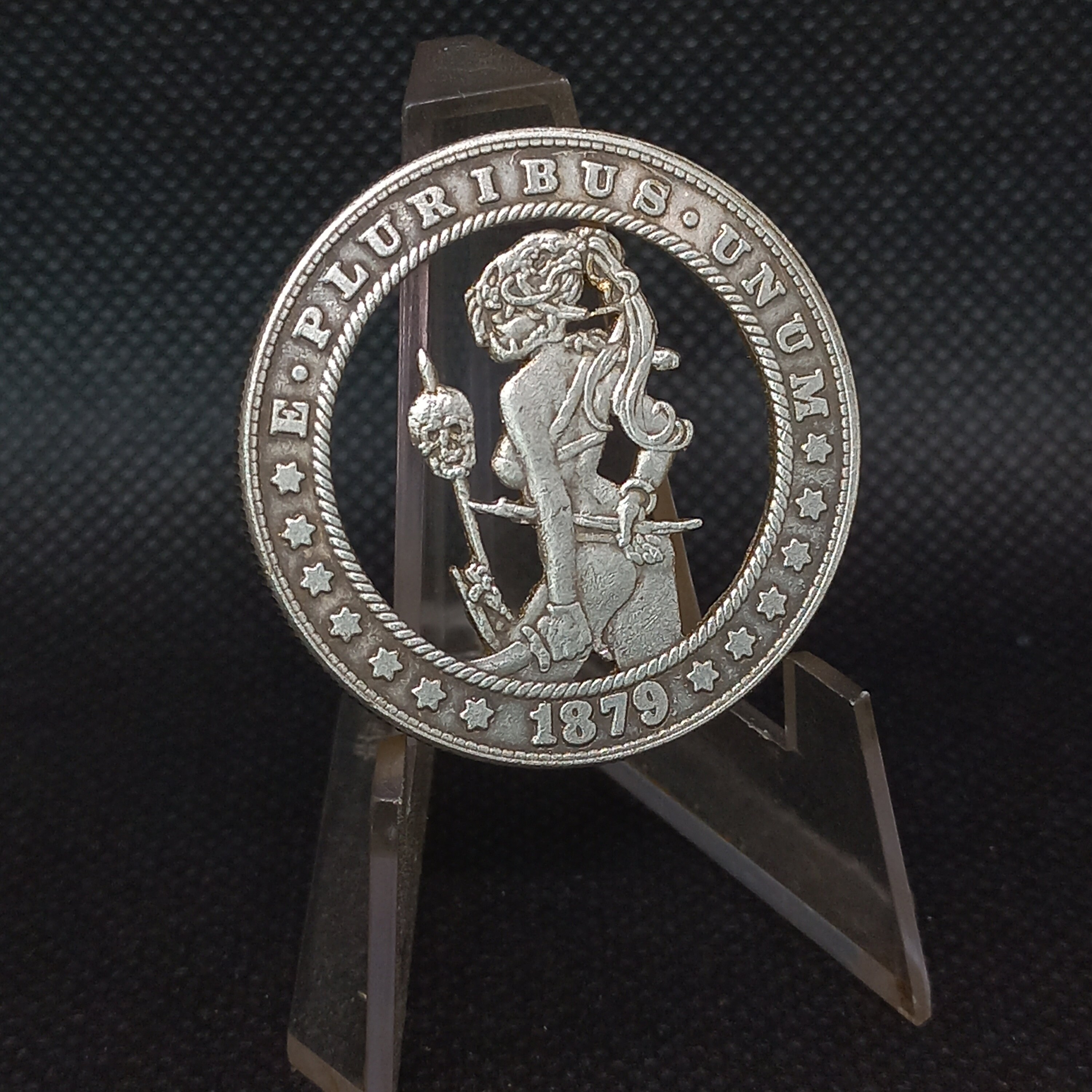 Hobo Cut Coin Sexy Woman Warrior Queen King Skull Gothic - Etsy