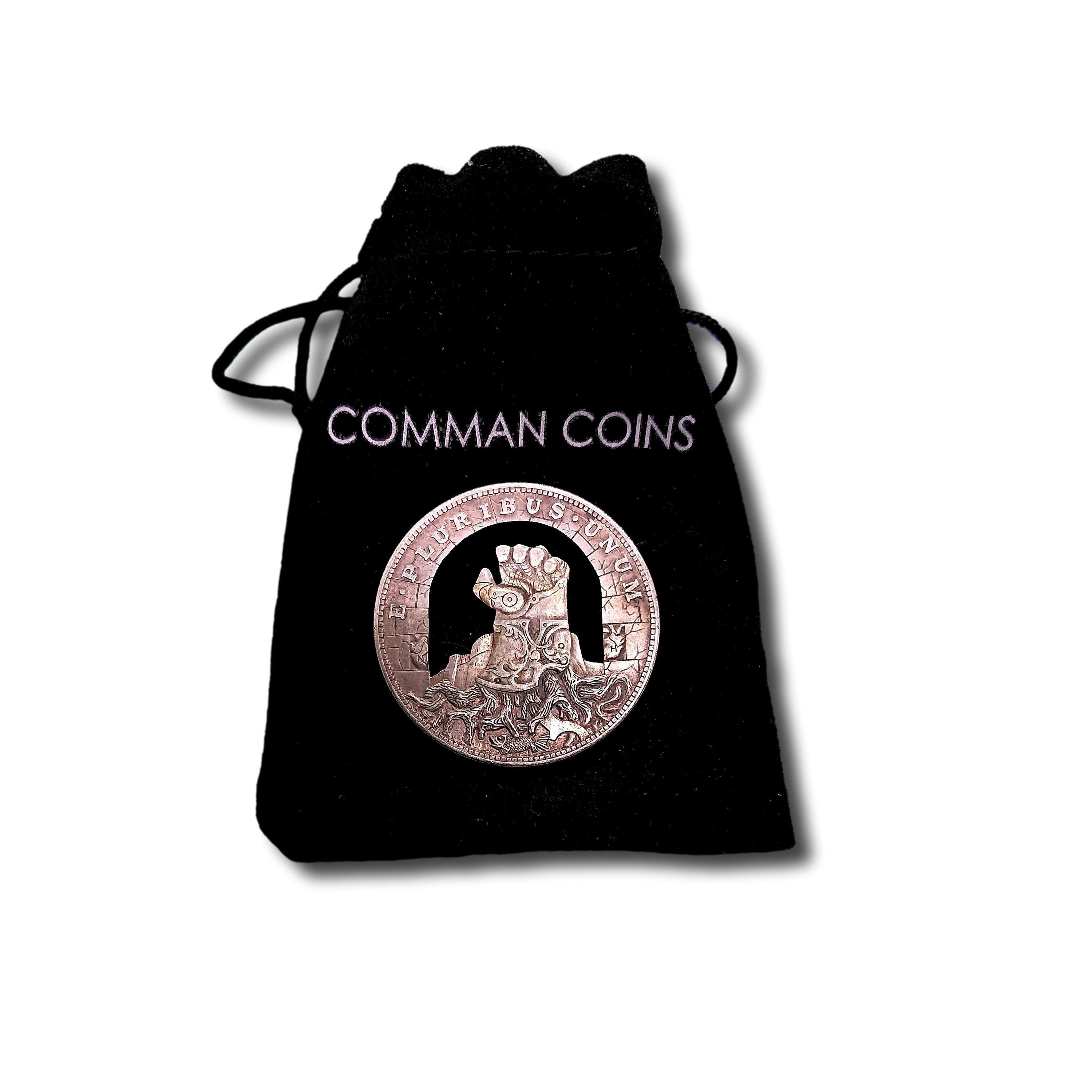 Hand Cut Hobo Coin Tree of Life Medieval Fist Fantasy American - Etsy