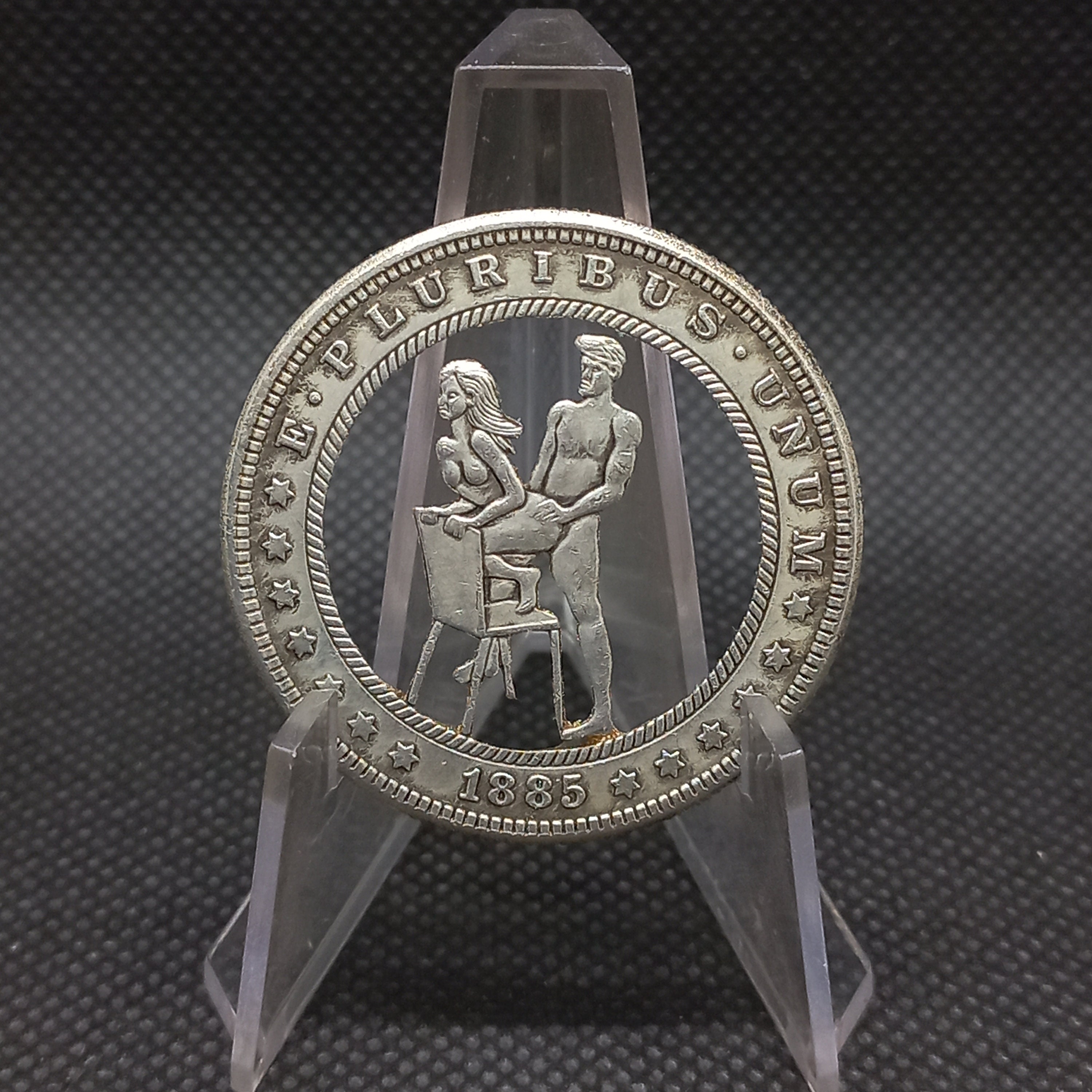Hobo Cut Coin Standing Sideways Doggy on Chair Man Woman Kama Sutra ...