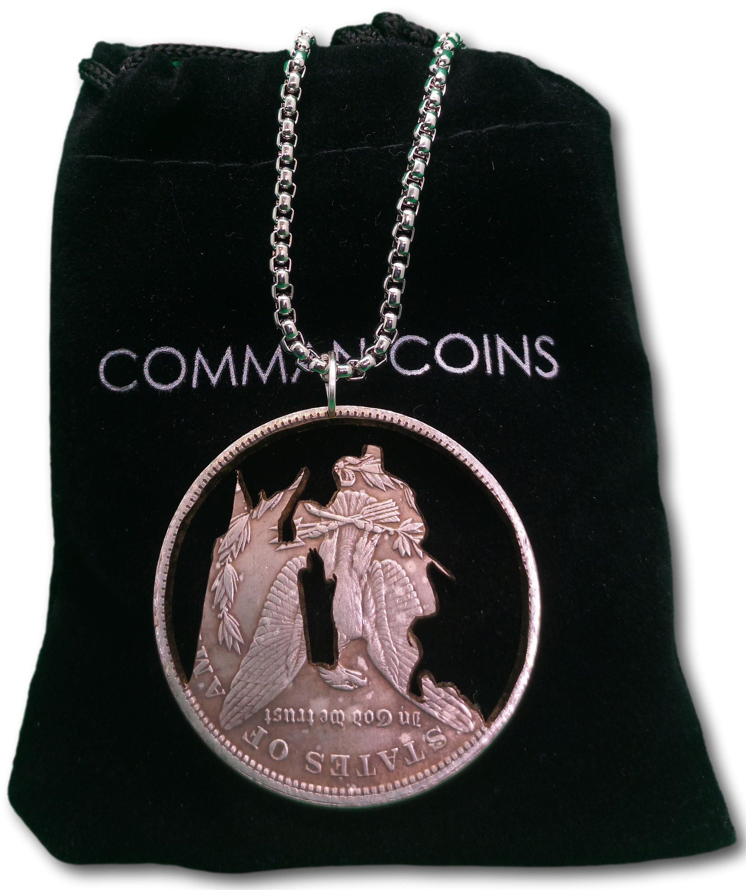 Cut Coin Hobo Coin Necklace Salem Witch Trials Inquisition Witchcraft ...