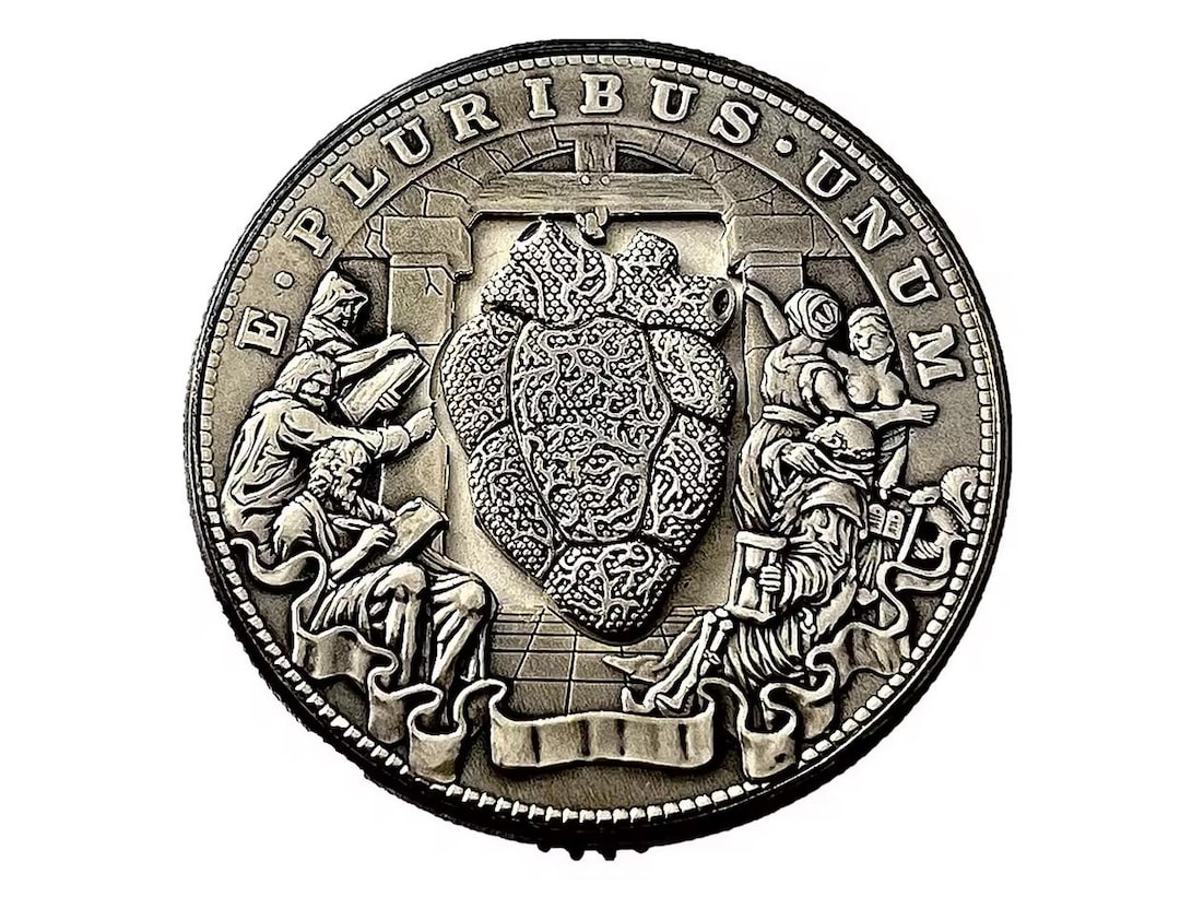 Roman Booteen the Beating Heart Moving Coin Hobo Nickel Medieval Morgan ...