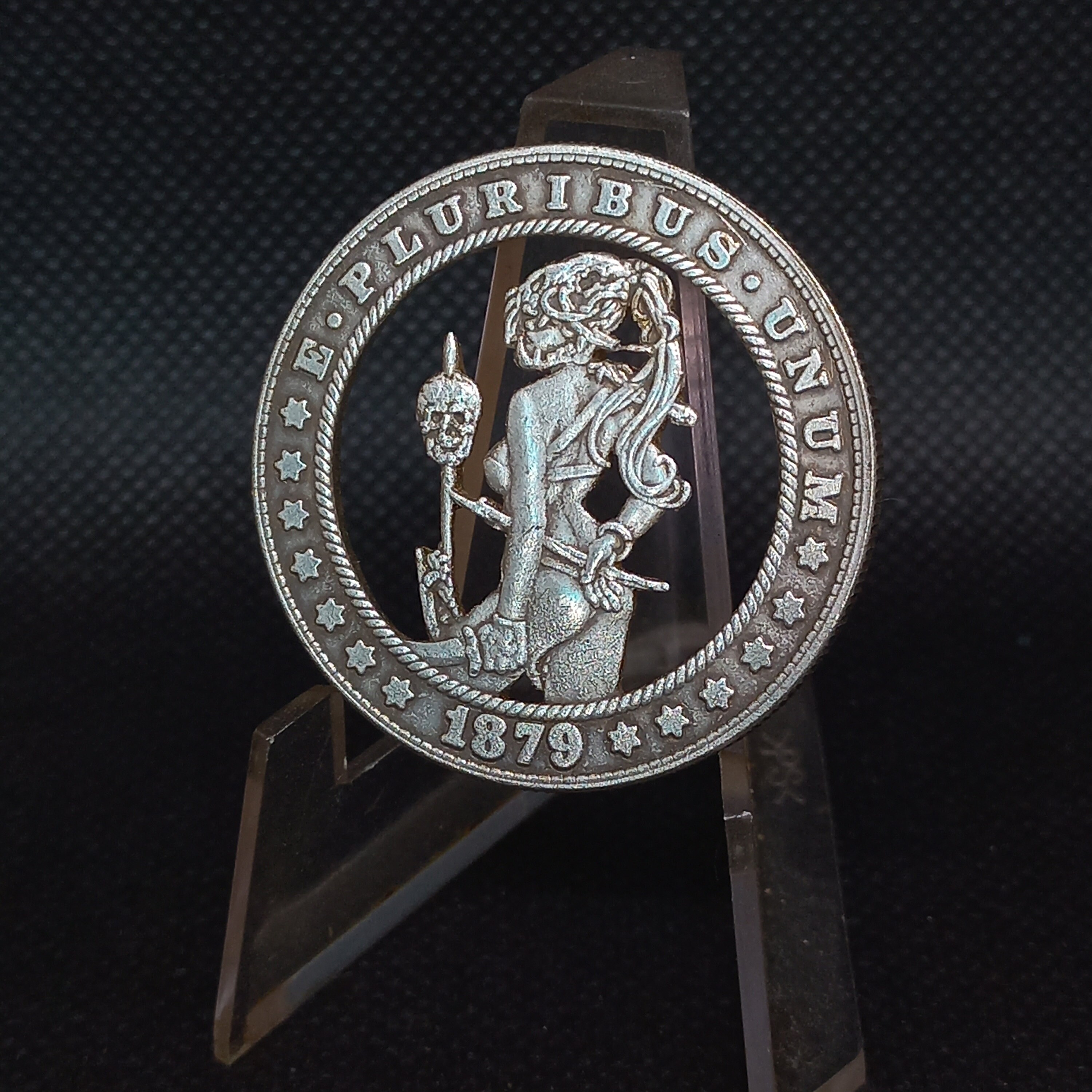 Hobo Cut Coin Sexy Woman Warrior Queen King Skull Gothic - Etsy