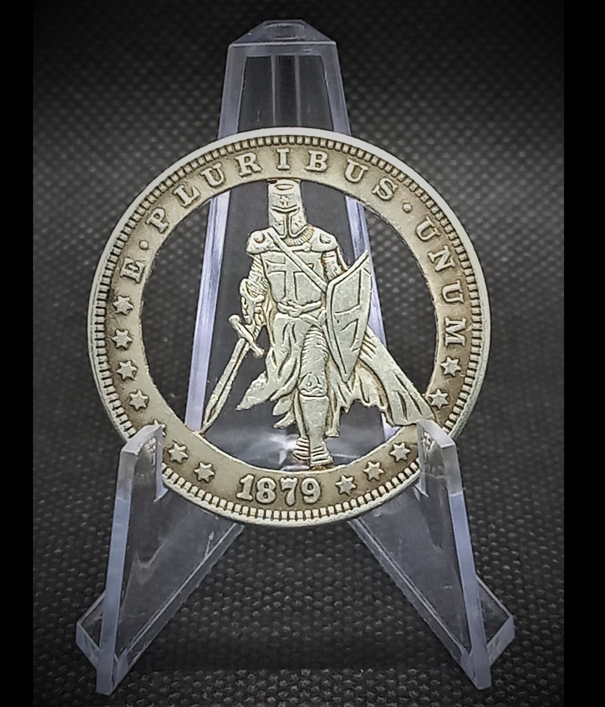 Cut Hobo Coin Knights Templar Holy Grail Medieval American Art Morgan ...