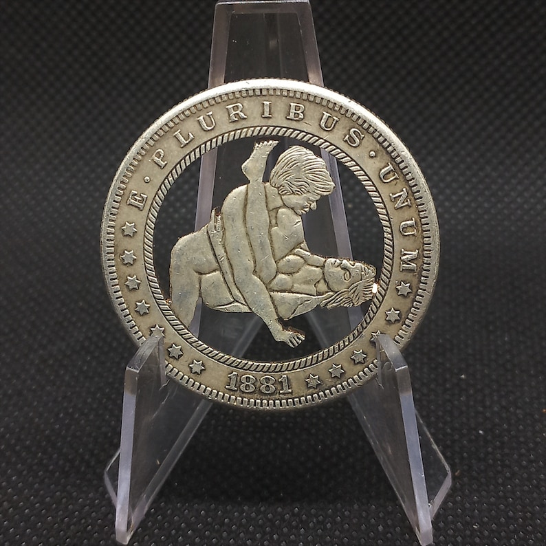 Hobo Cut Coin Love Position Laying Down Man Woman Kamasutra Couple Love ...