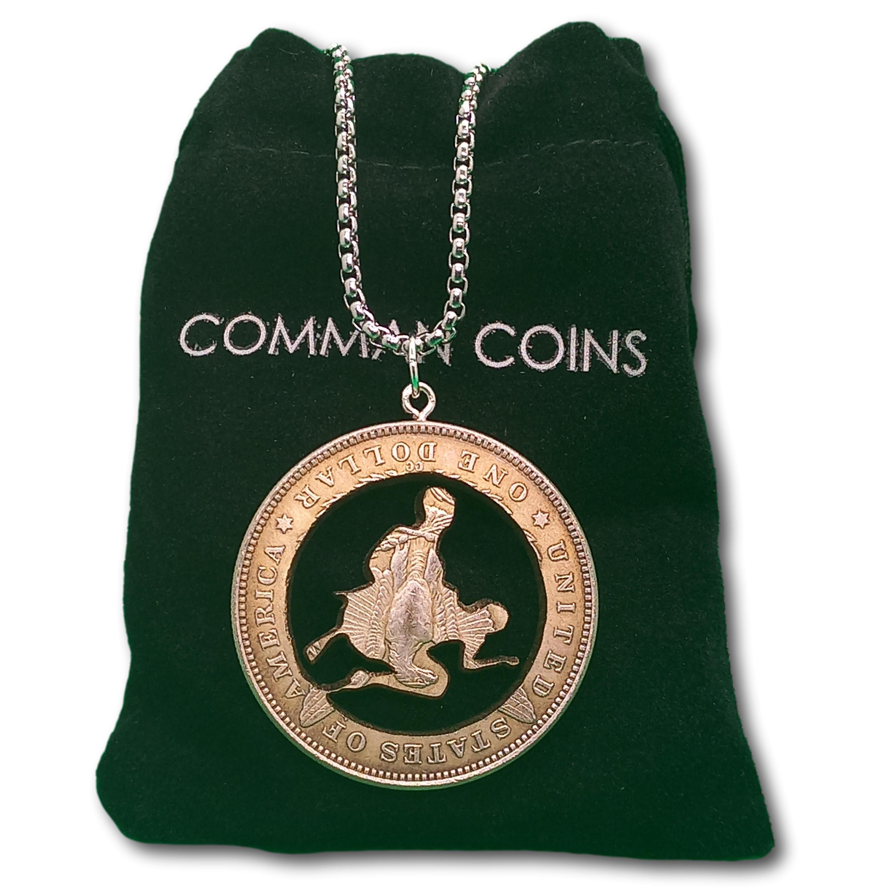 Cut Coin Hobo Coin Necklace Man Woman Kama Sutra Love Position Couple ...