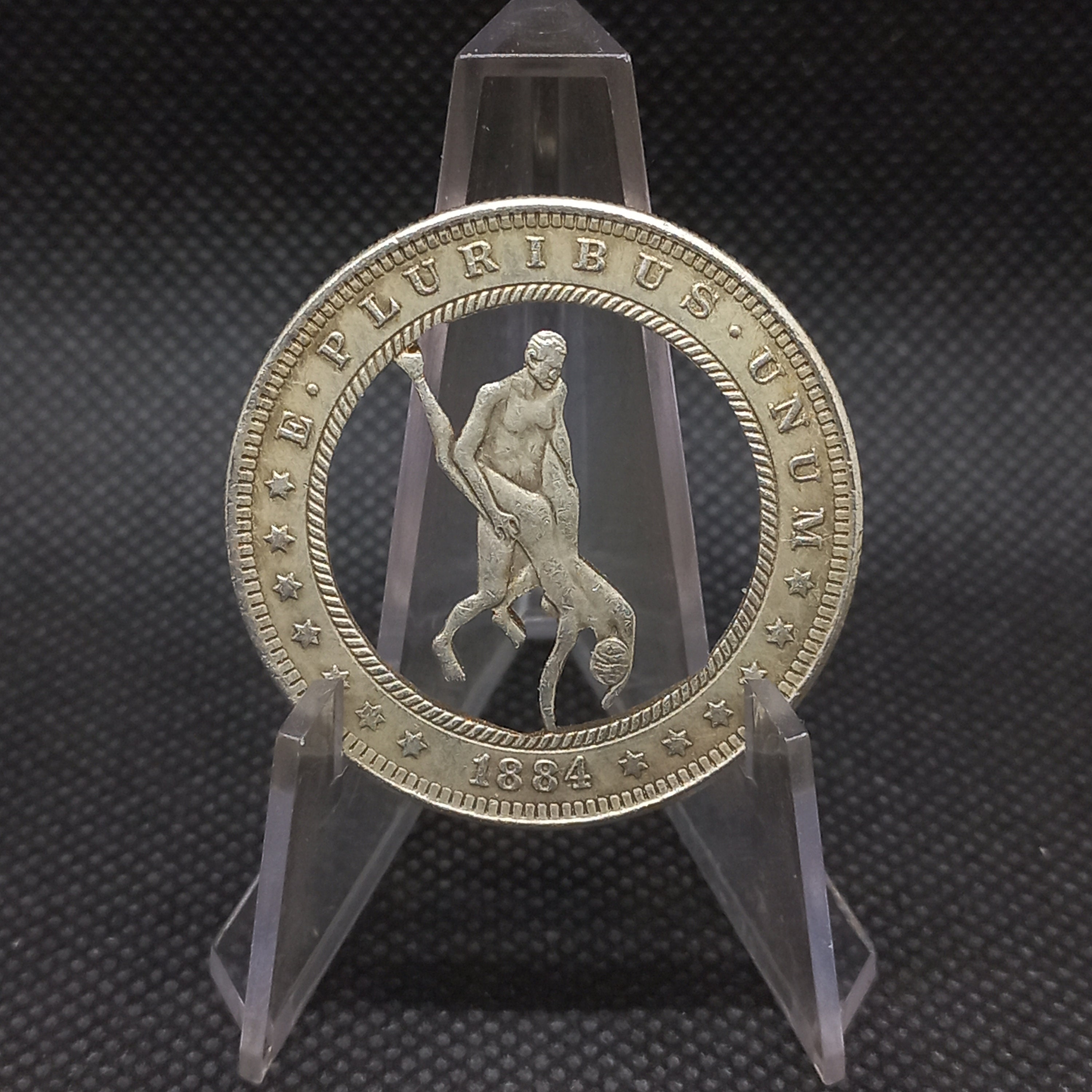 Cut Hobo Coin Standing Wheelbarrow Position Man Woman Kama Sutra Couple ...