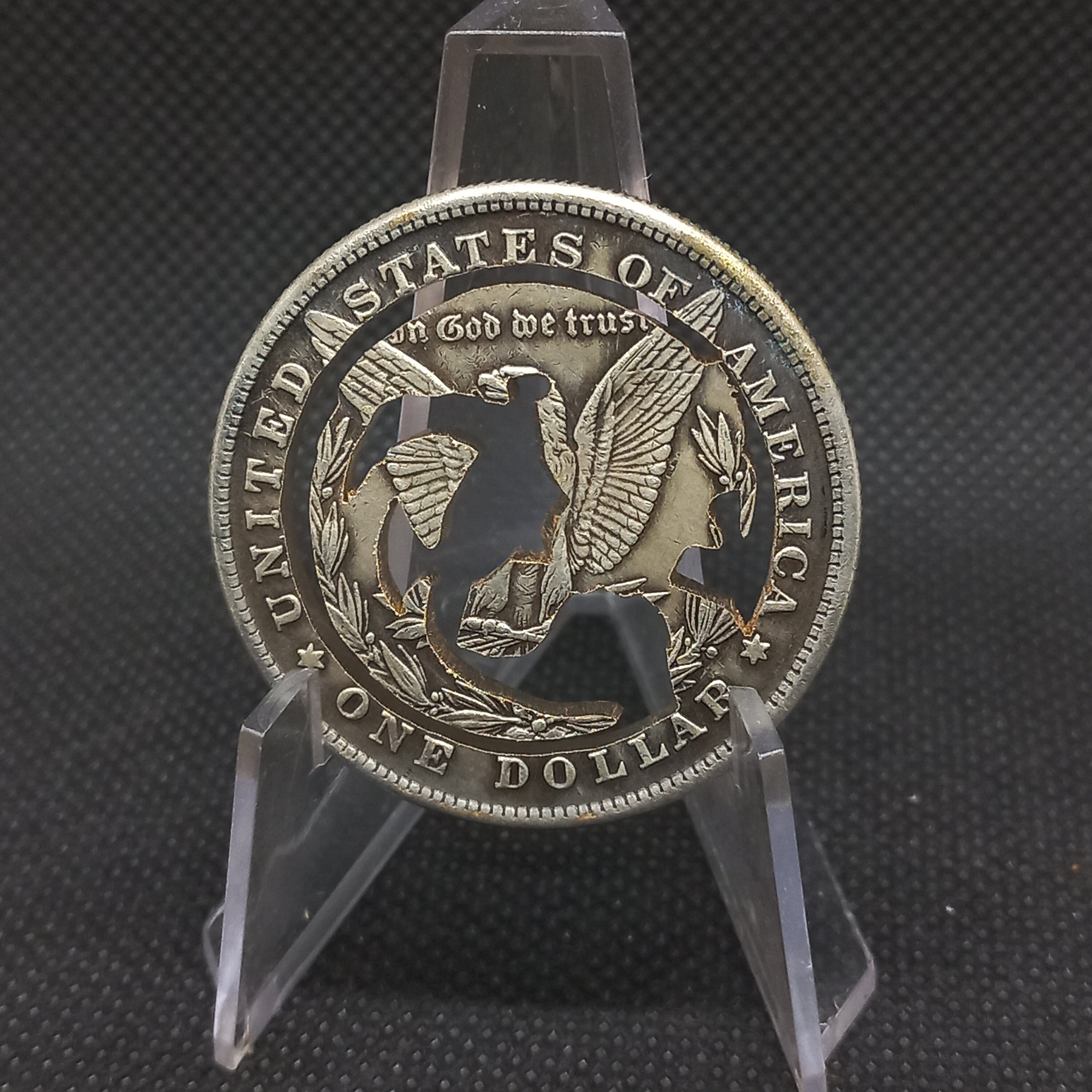 Hobo Cut Coin Dark Evil Night Half Moon Witchcraft Skull Goth Death ...