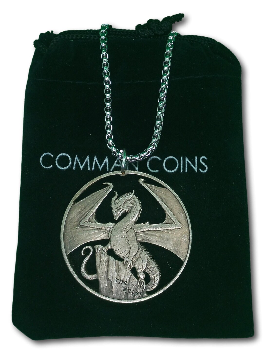 Cut Coin Hobo Coin Necklace Collection English the Welsh Dragon ...