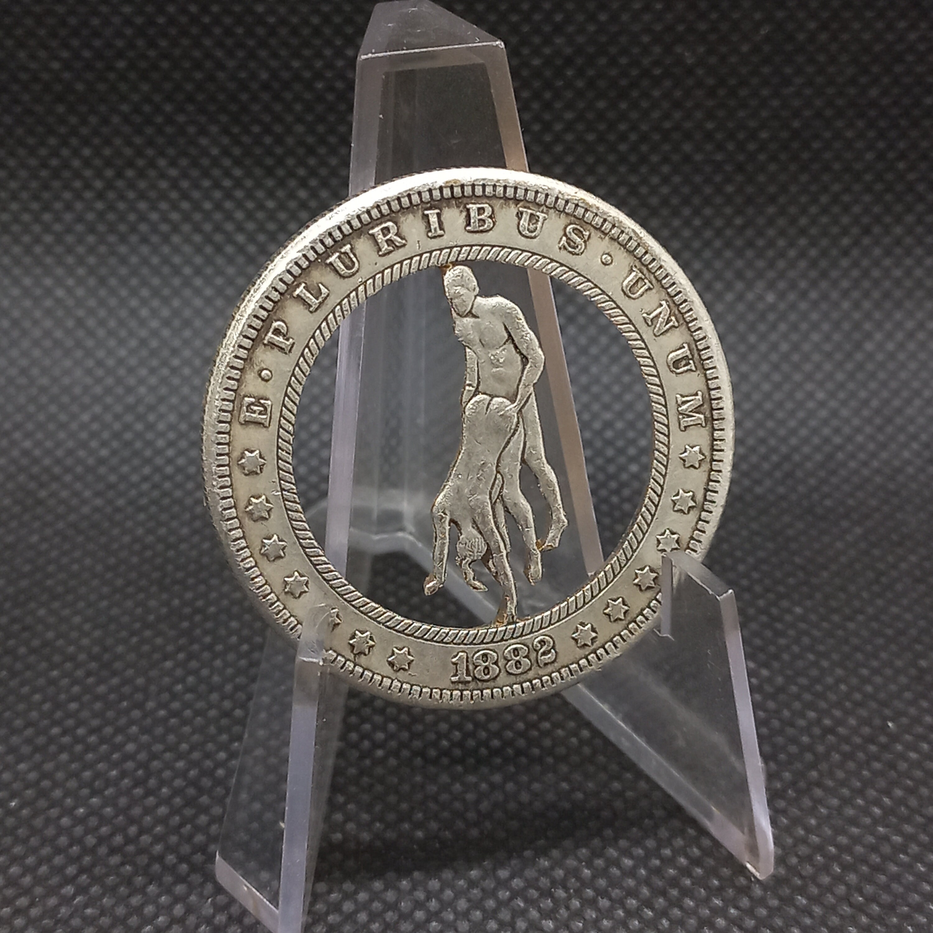 Hobo Cut Coin Standing Sideways Doggy on Table Man Woman Kama Sutra ...