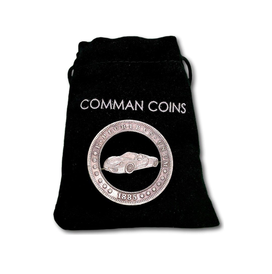 Hand Cut Hobo Coin Vintage Porsche Classic Muscle Car Sports Car ...