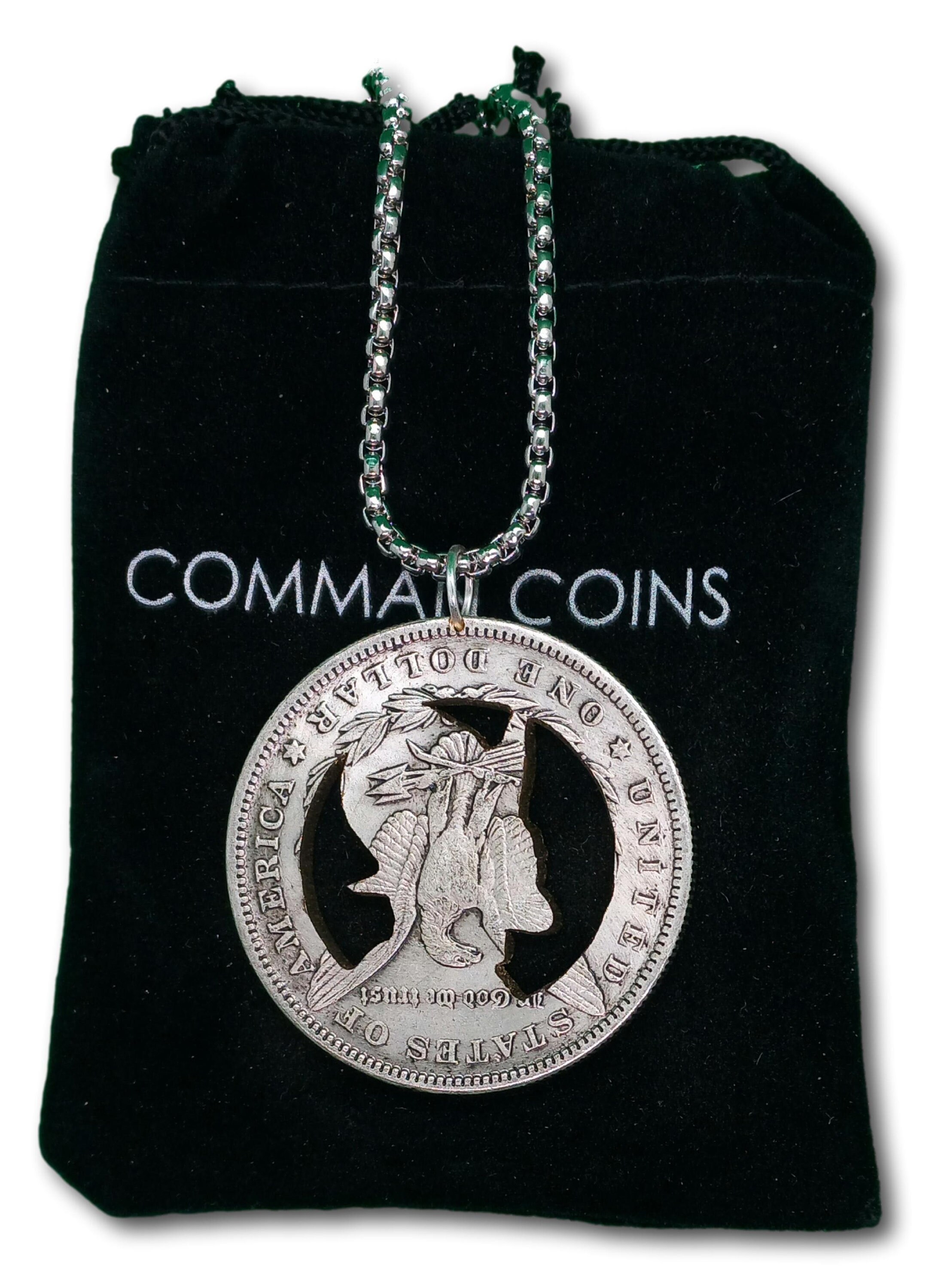 Cut Coin Hobo Coin Necklace Spanish Conquistador Skull Balboa Gothic ...