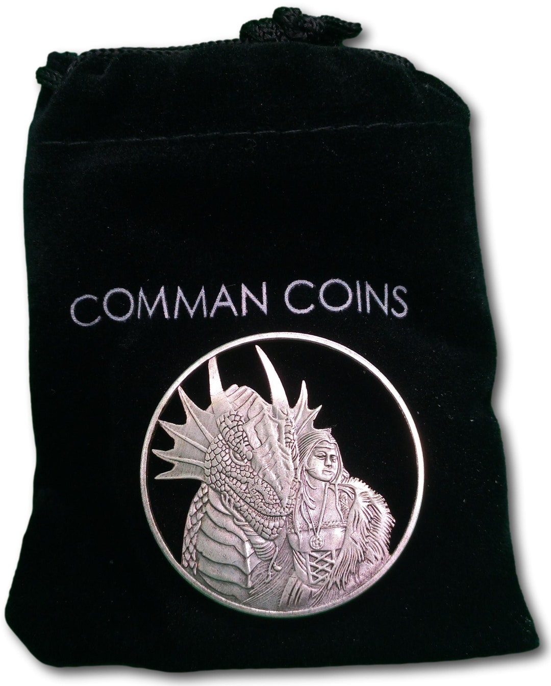Hobo Coin Cut Coin Queen of Medieval Dragon Rider Vintage - Etsy