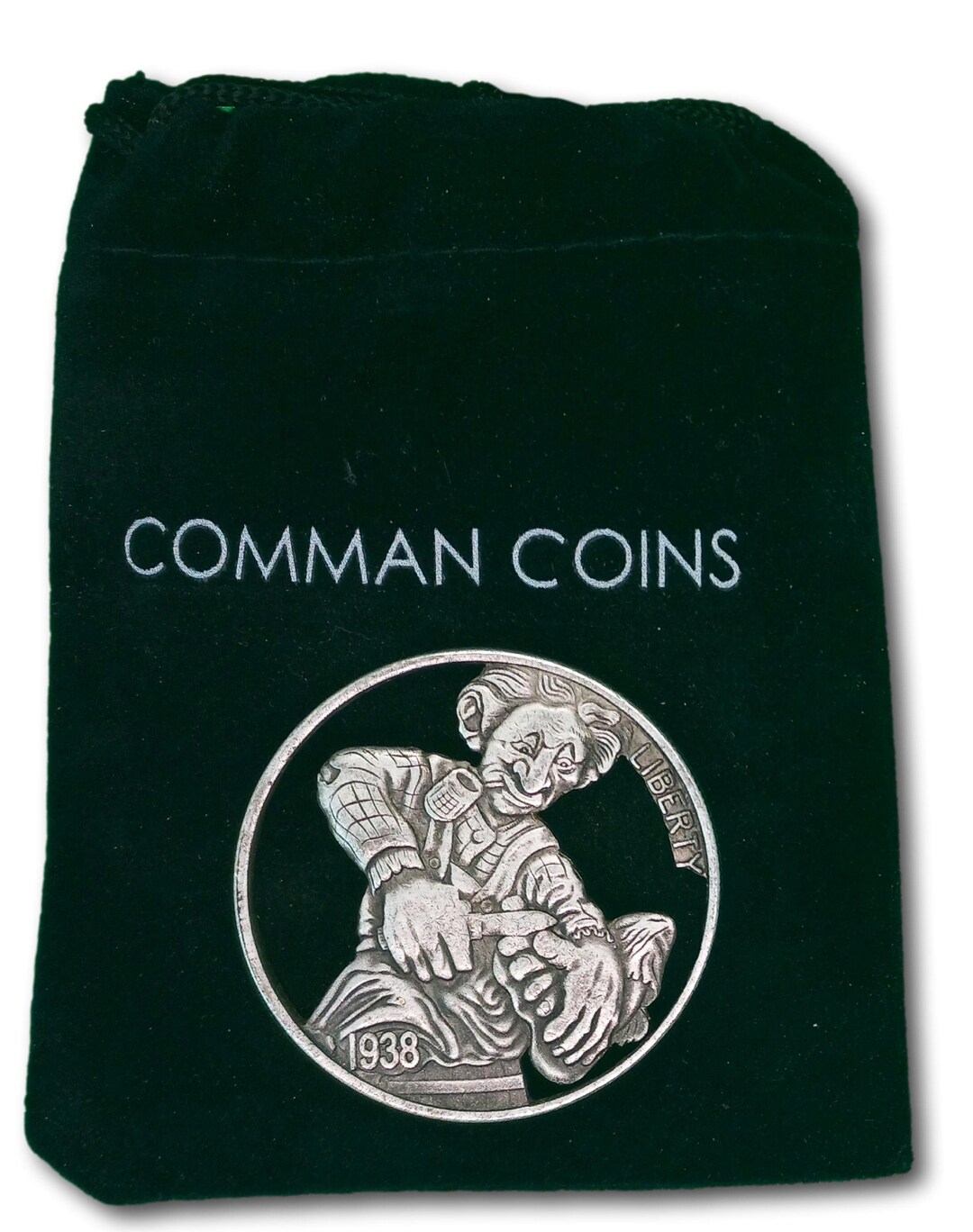 Hobo Coin Cut Coin Redneck Hillbilly Filing Toes and Smoking a - Etsy