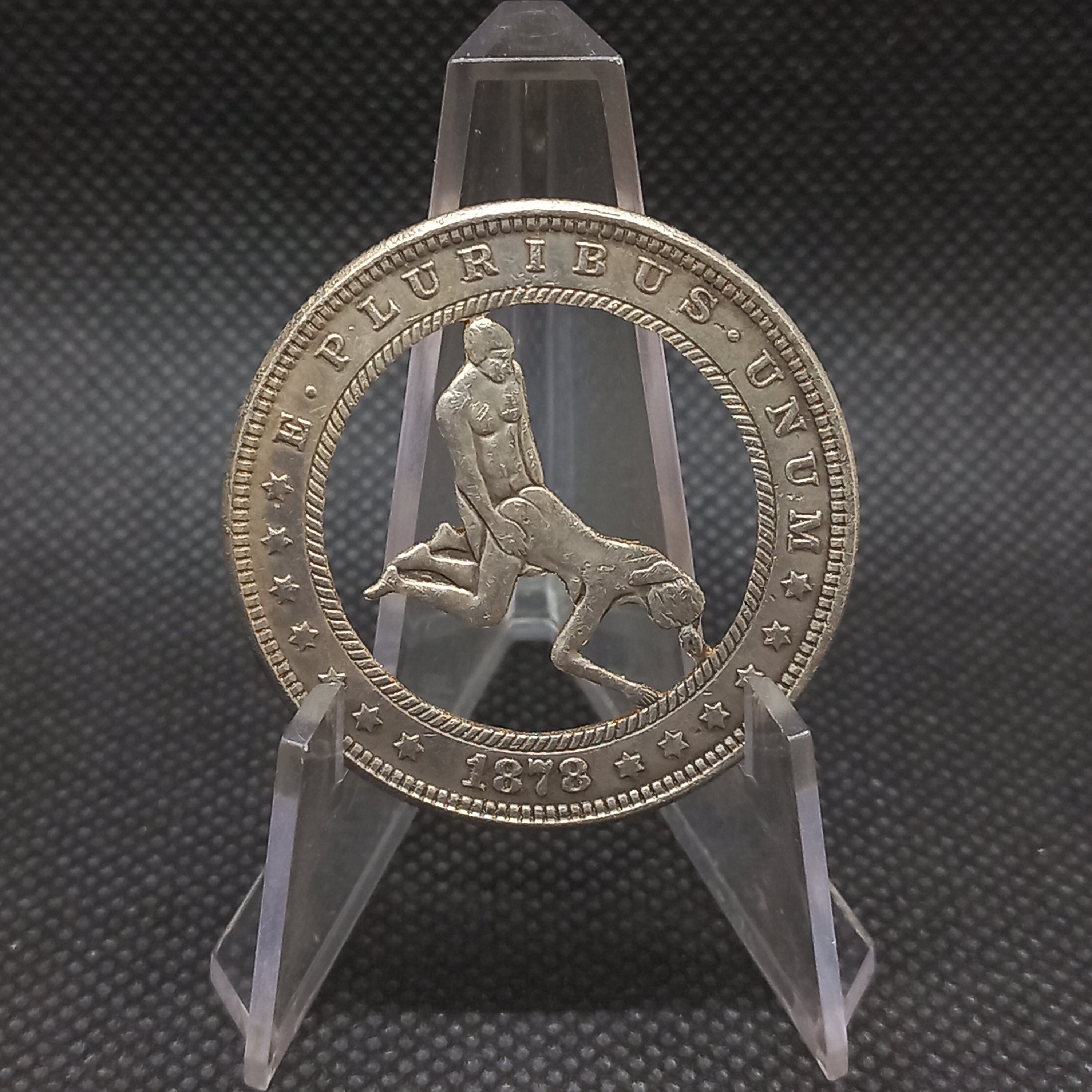 Hobo Cut Coin Standing Sideways Doggy on Table Man Woman Kama Sutra ...