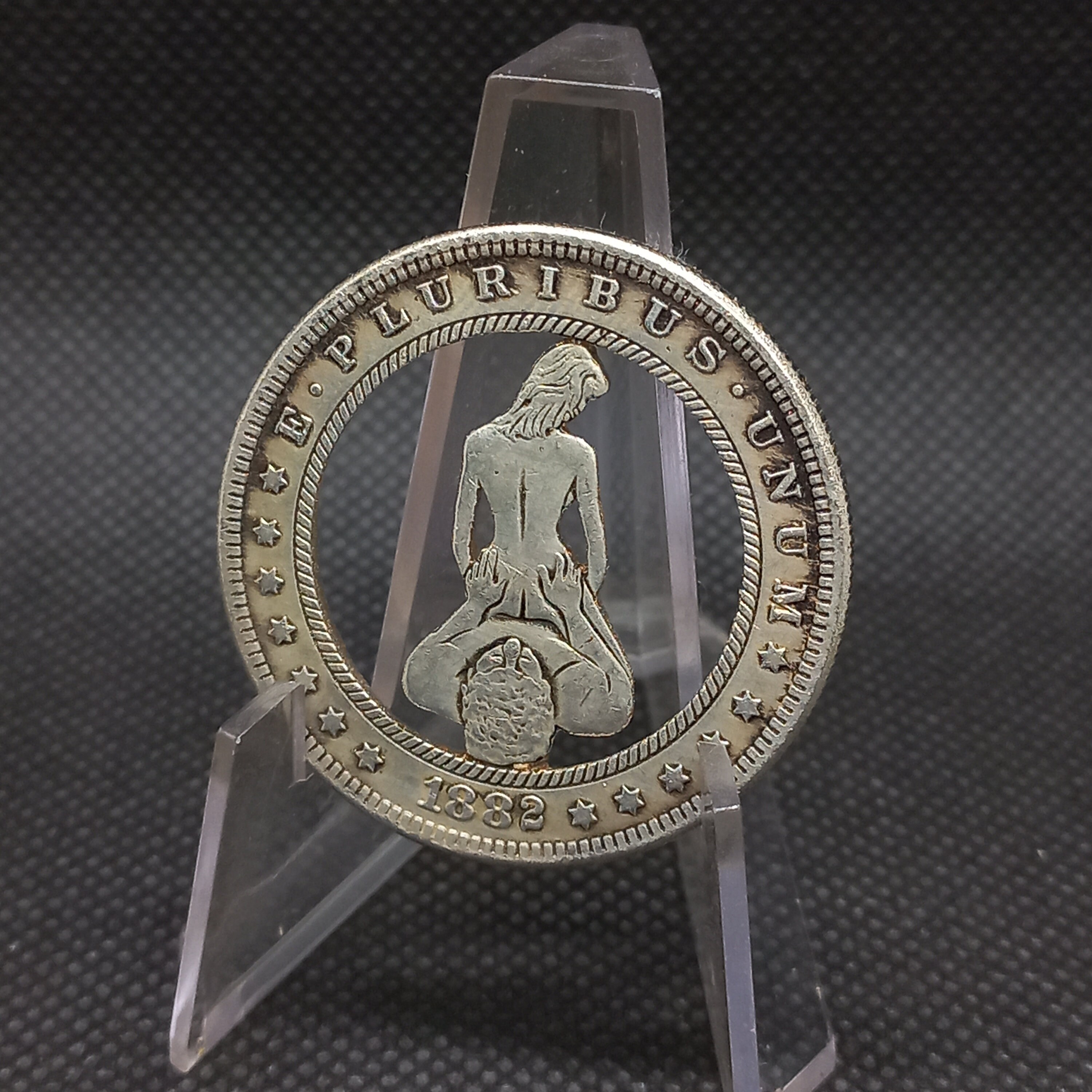 Hobo Cut Coin Standing Sideways Reverse Cowgirl Man Woman Kama Sutra ...