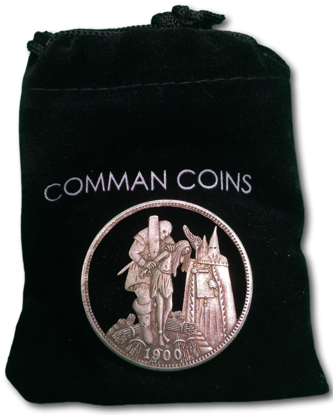 Hobo Coin Cut Coin Salem Witch Trials Burned at the Stake American US ...