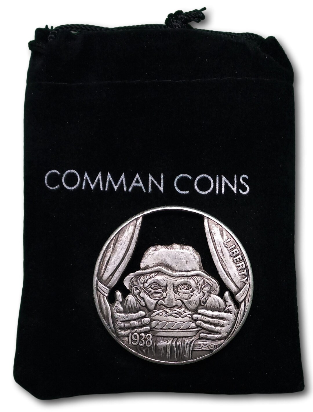 Hobo Coin Cut Coin Homeless Man About to Steal a Baked Pie American ...
