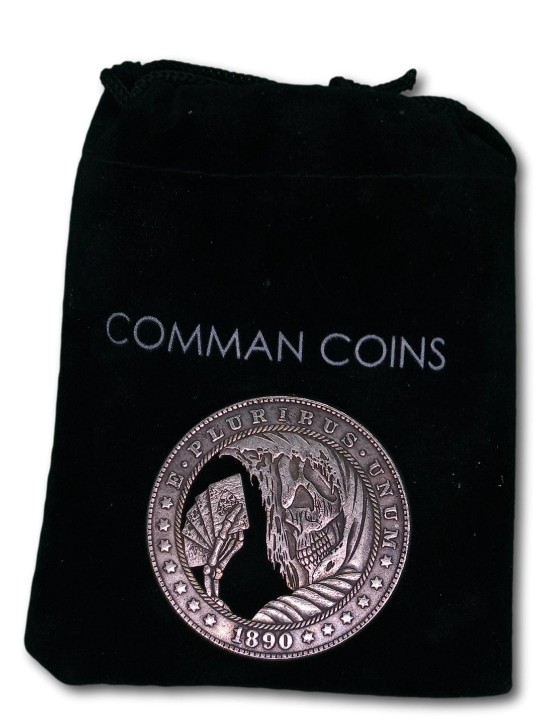 Hobo Cut Coin Poker Chip Skull Angel of Death Fantasy American Morgan ...